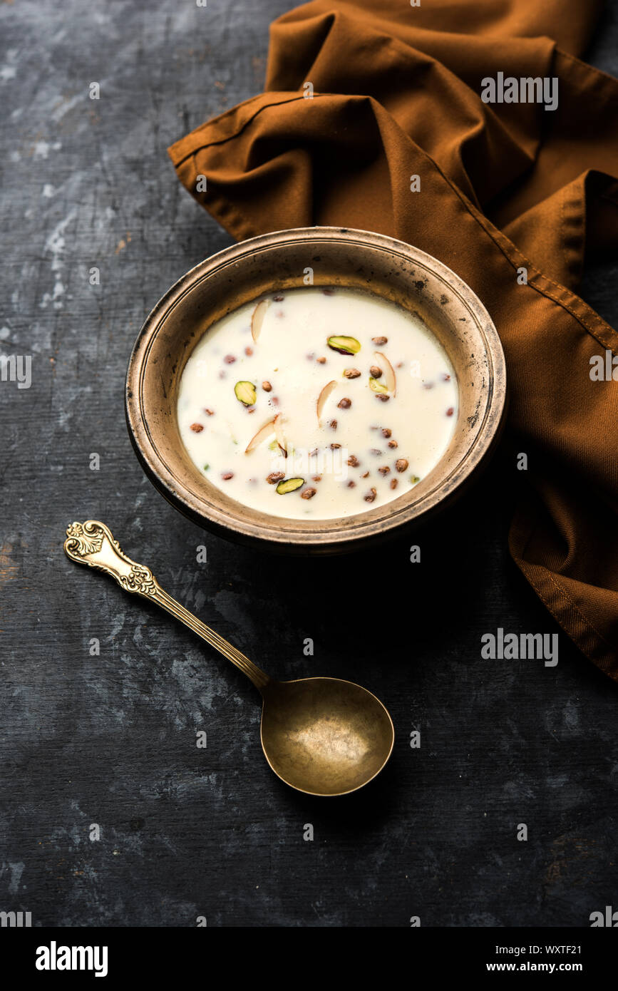 Basundi / Rabri or Rabdi - is a dessert made of condensed milk and dry ...