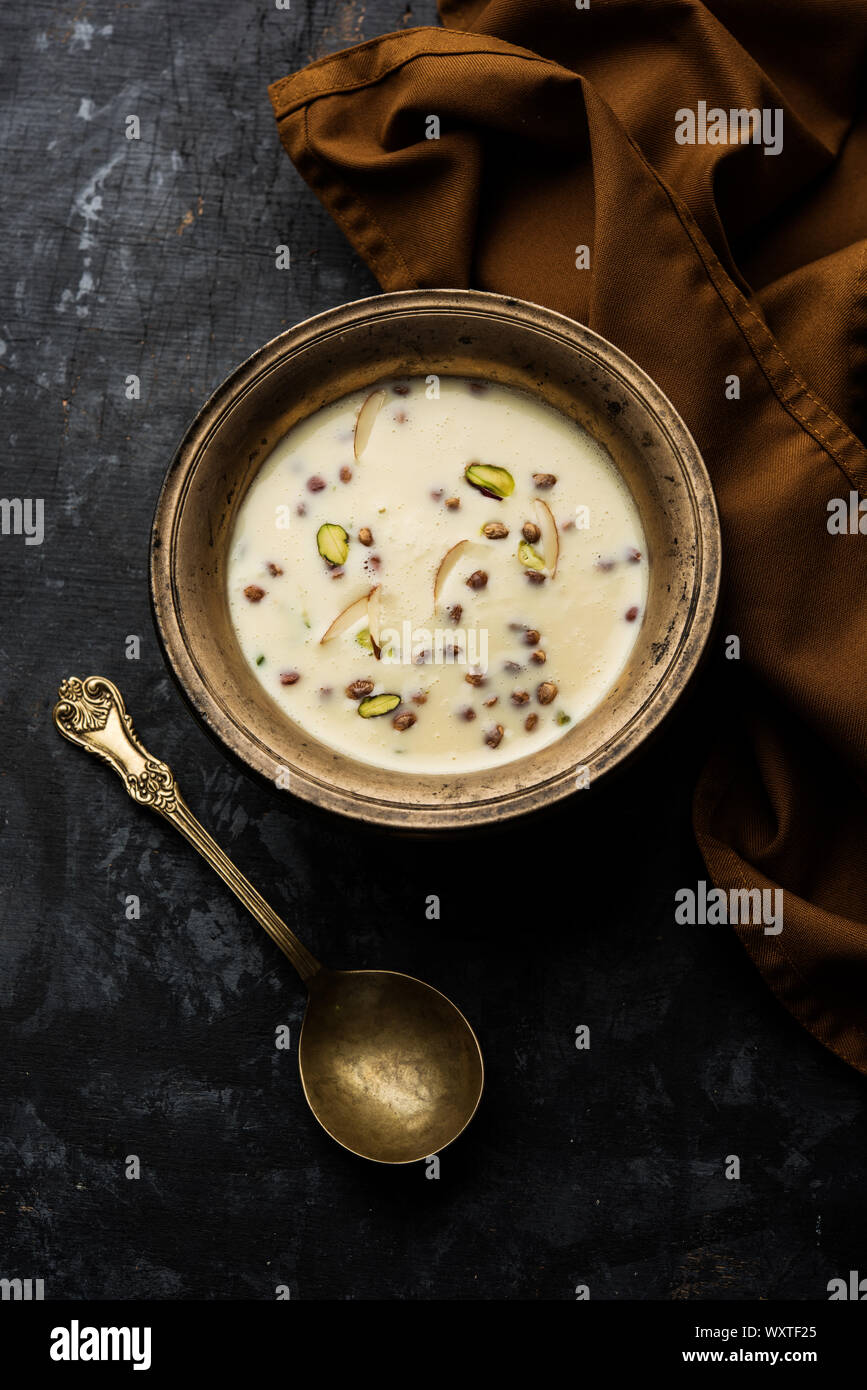 Basundi / Rabri or Rabdi - is a dessert made of condensed milk and dry ...
