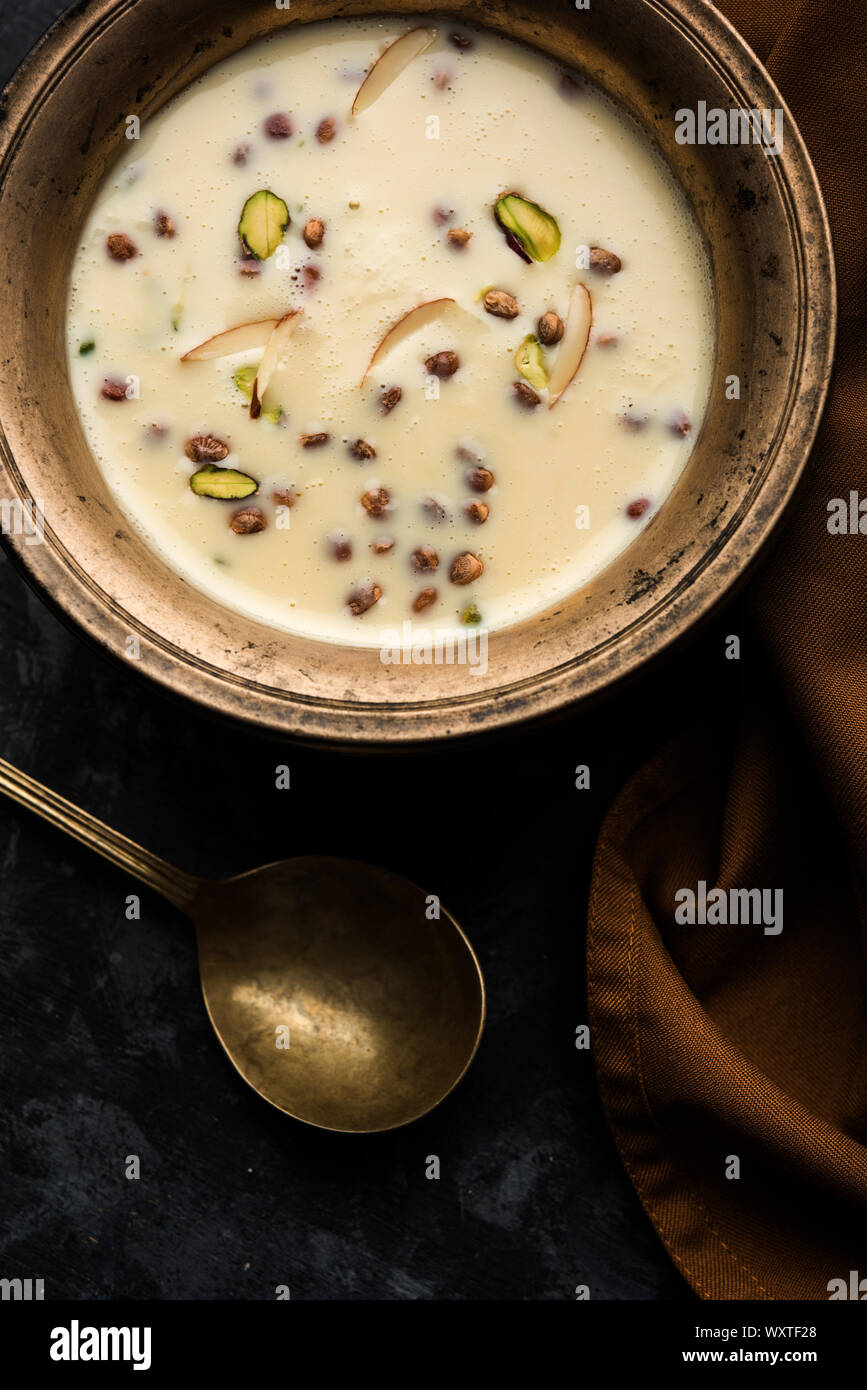 Basundi / Rabri or Rabdi - is a dessert made of condensed milk and dry ...