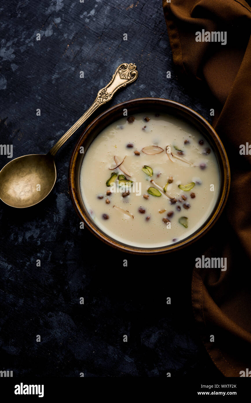 Basundi / Rabri or Rabdi - is a dessert made of condensed milk and dry ...