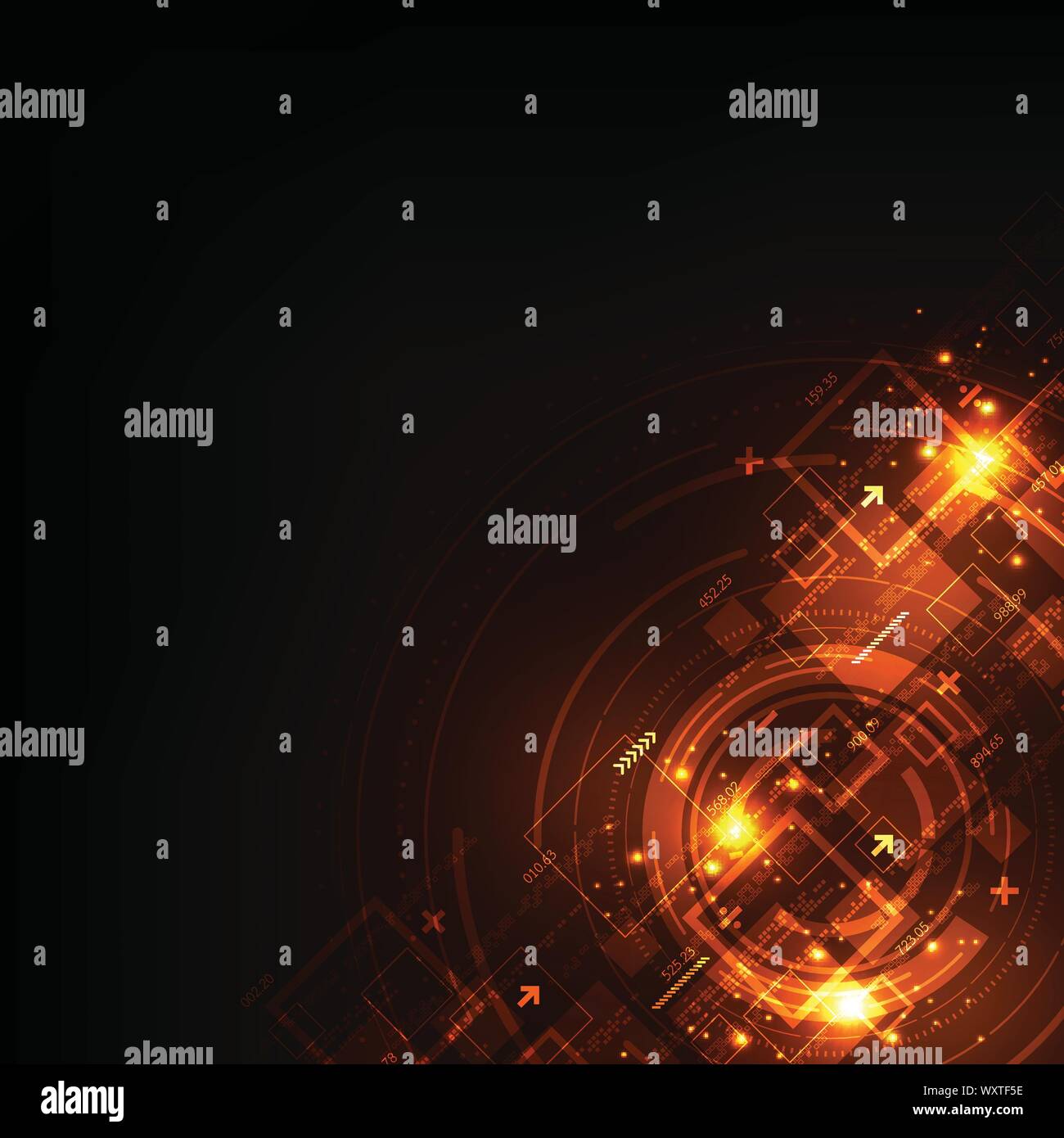 Vector abstract background technology in the concept of digital Stock ...