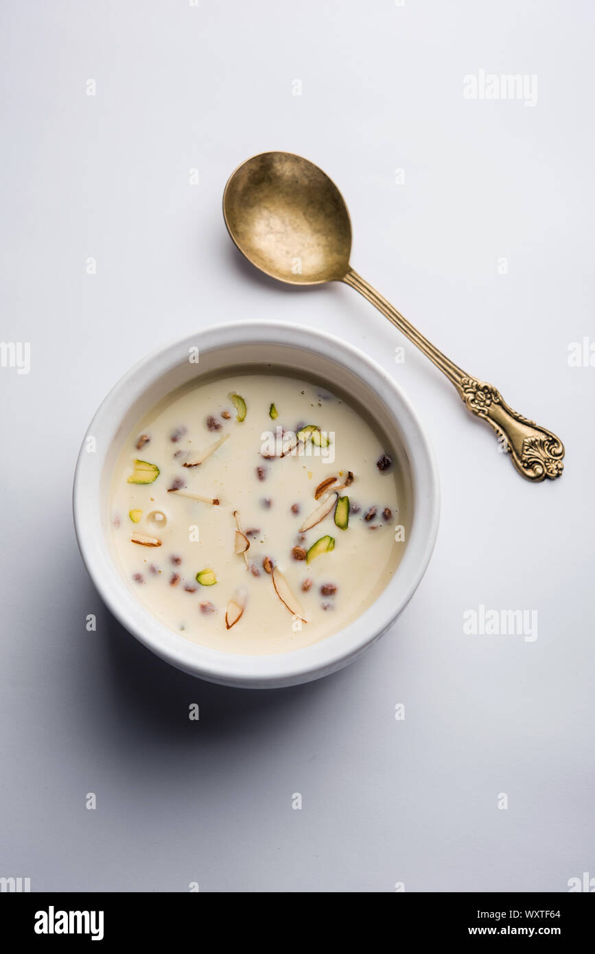 Basundi / Rabri or Rabdi - is a dessert made of condensed milk and dry ...