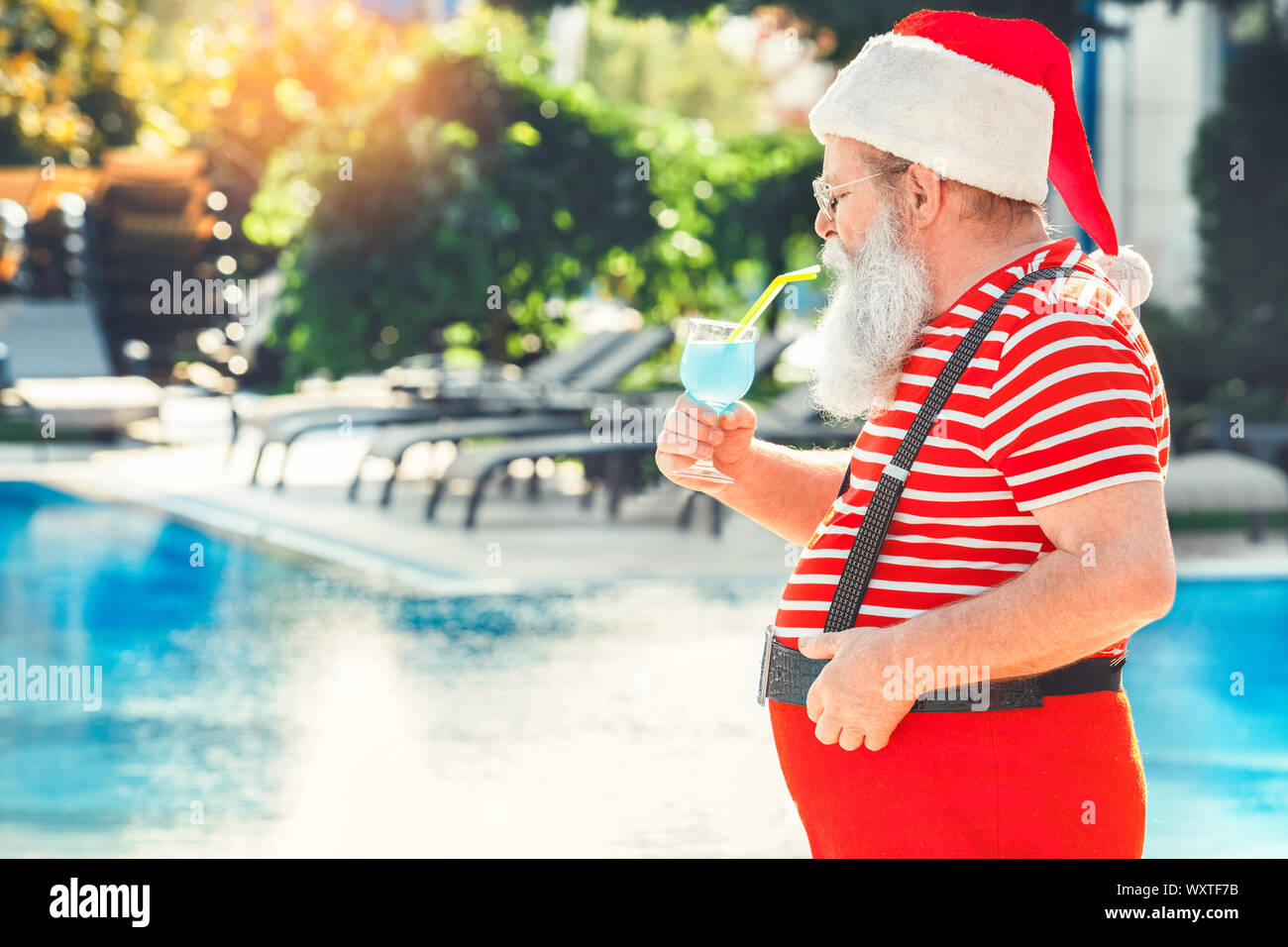 Santa claus hat near swimming hi-res stock photography and images - Alamy