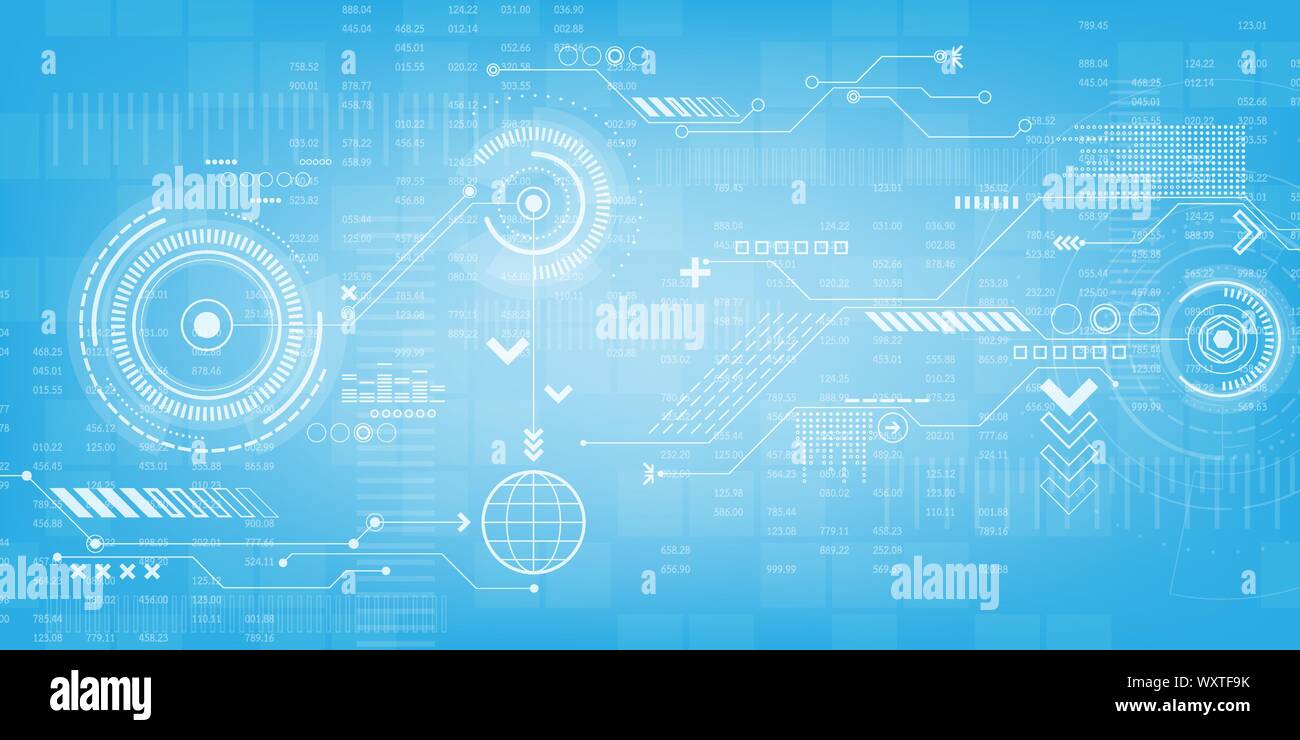 Vector abstract background technology in the concept of digital Stock ...