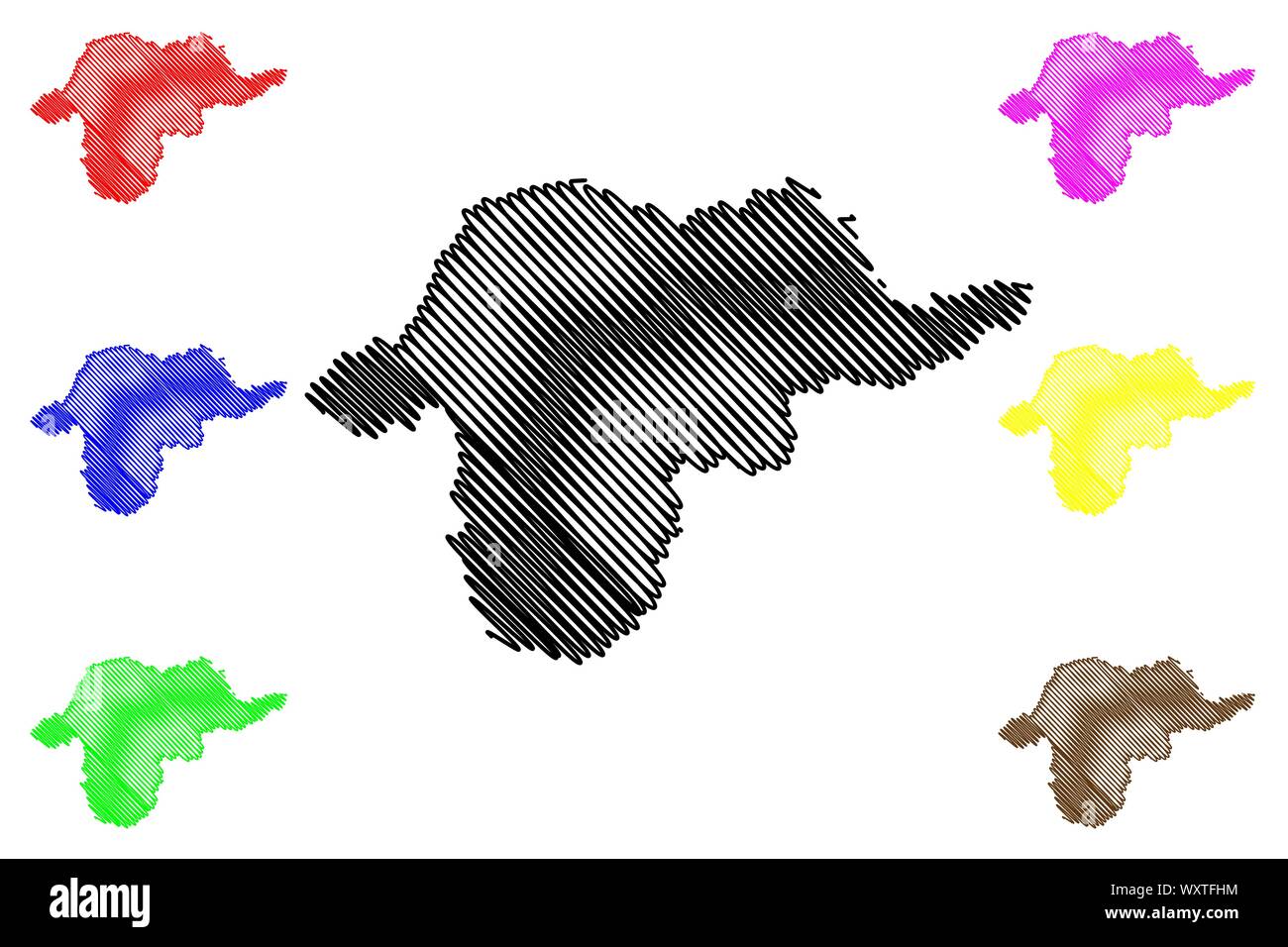 Zemplen county map hi-res stock photography and images - Alamy