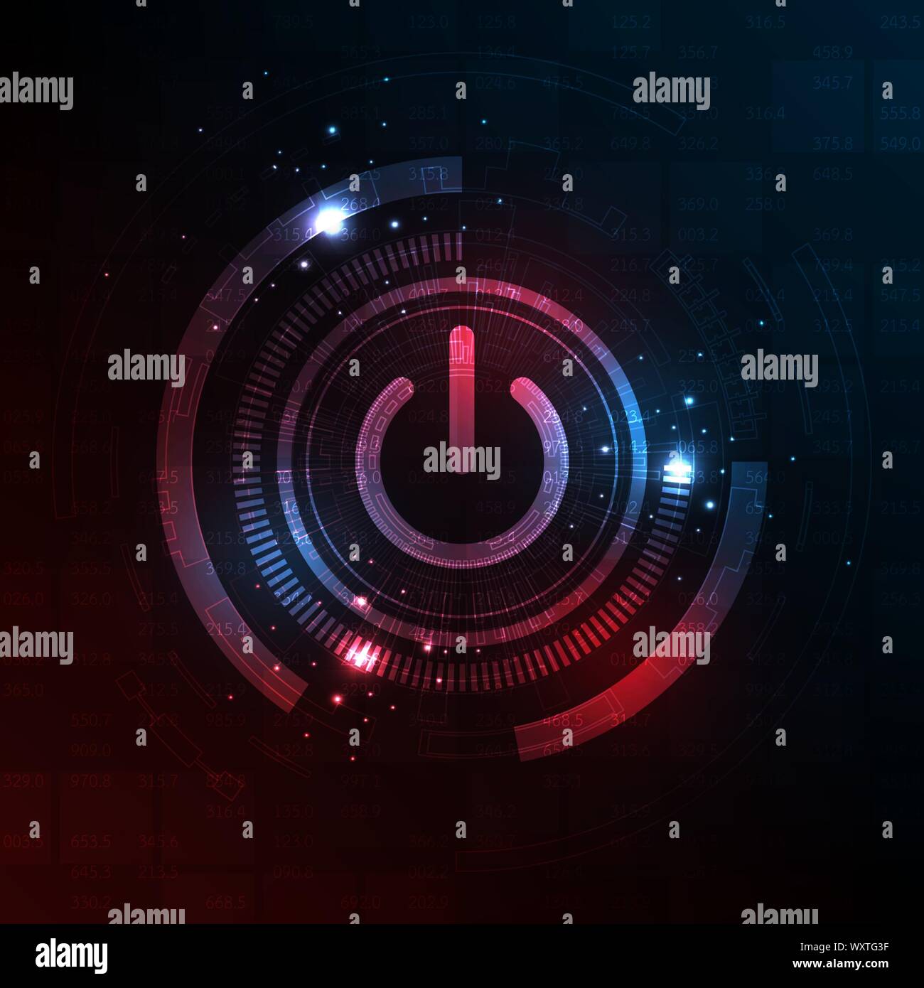 Turning off computer Stock Vector Images - Alamy