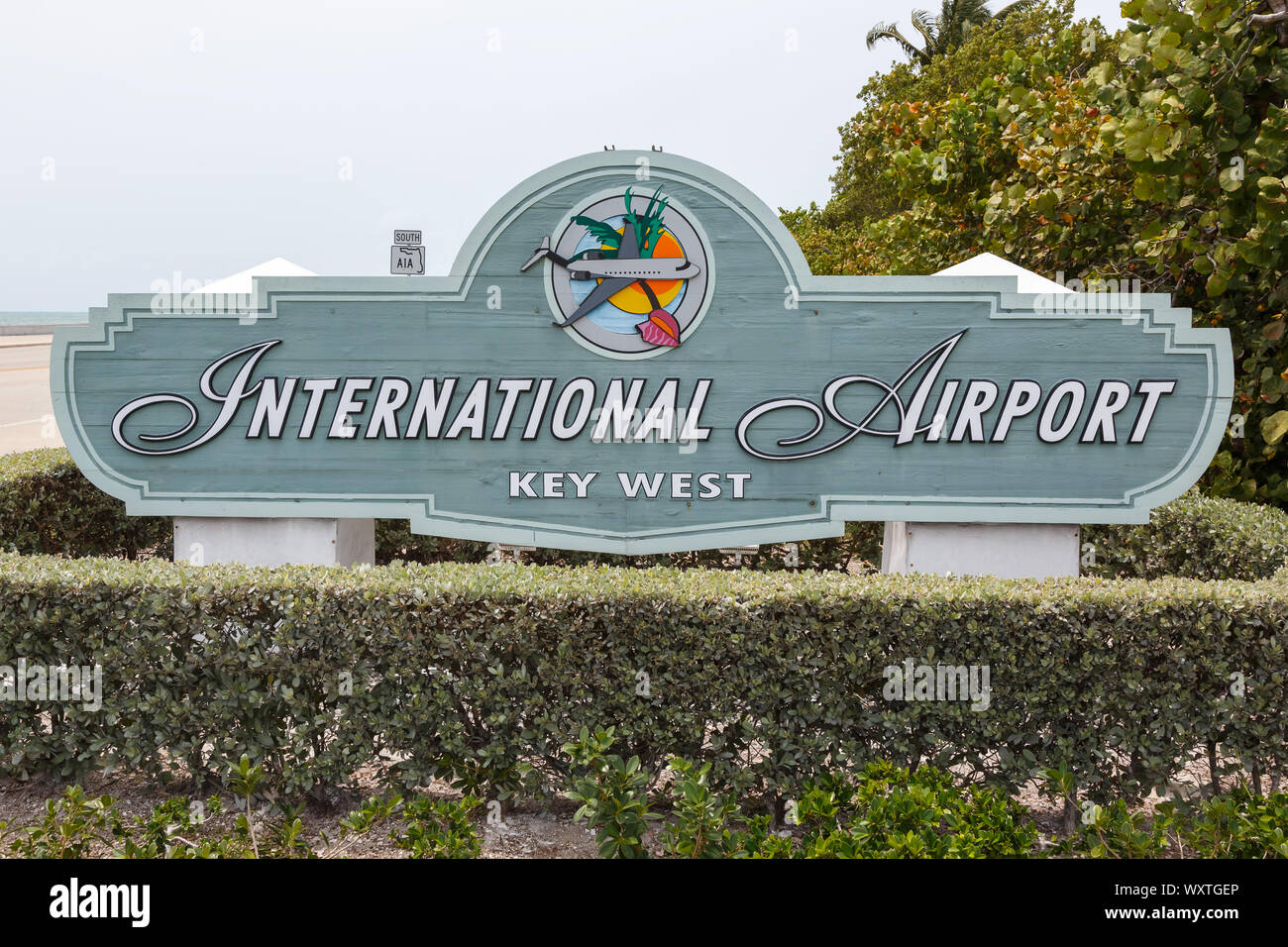 Key West, Florida – April 5, 2019: Sign of Key West airport (EYW) in ...