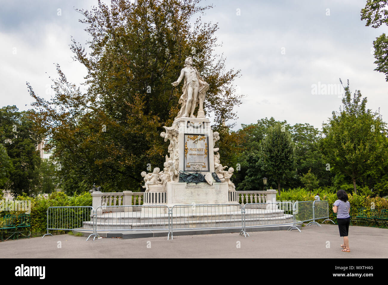 The Statue of famous composer Wolfgang Amadeus Mozart in Vienna ...