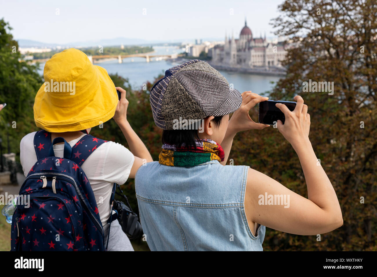 Beautiful tourist enjoying town view hi-res stock photography and ...