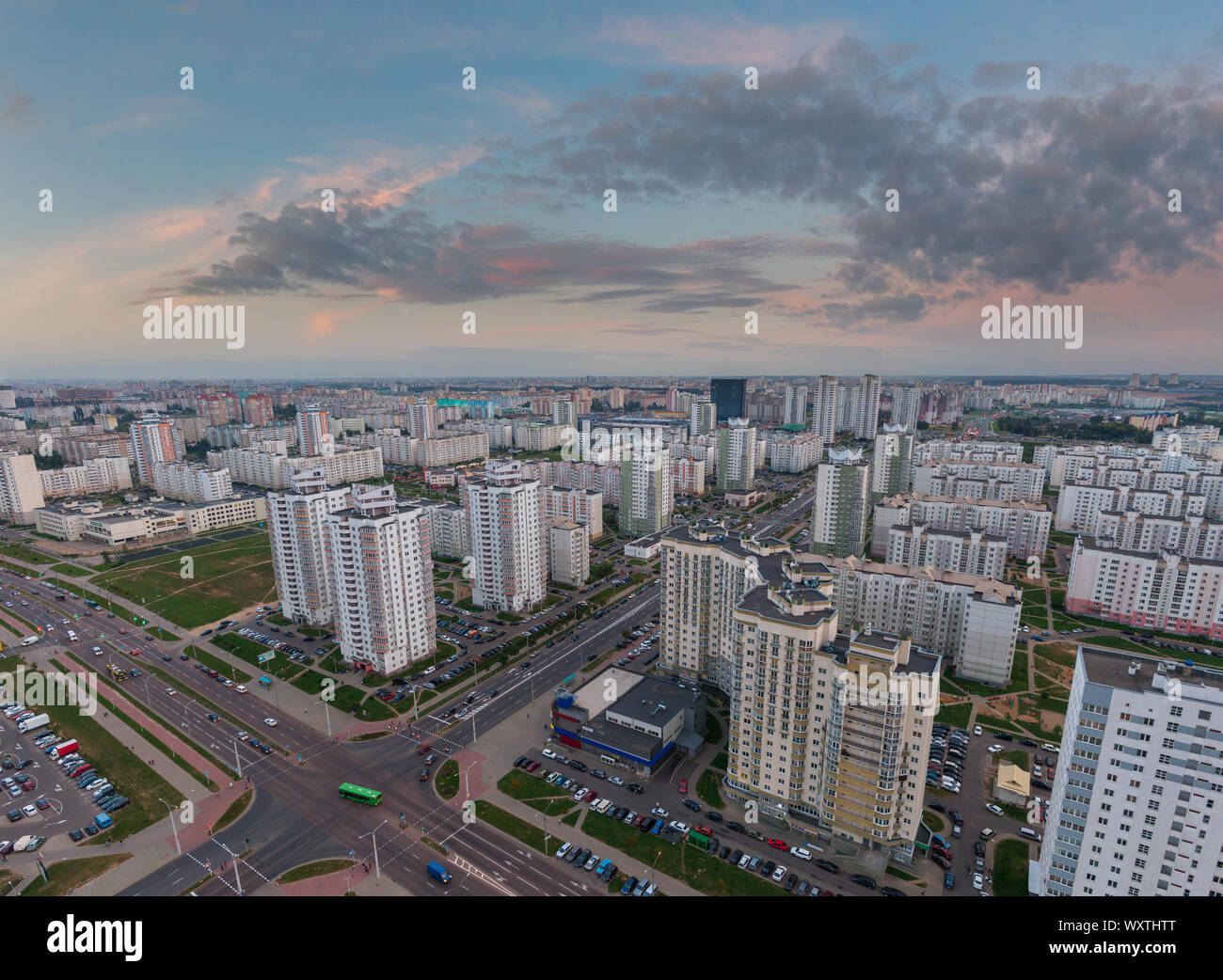 Minsk new areas in the city. Belarus Stock Photo - Alamy