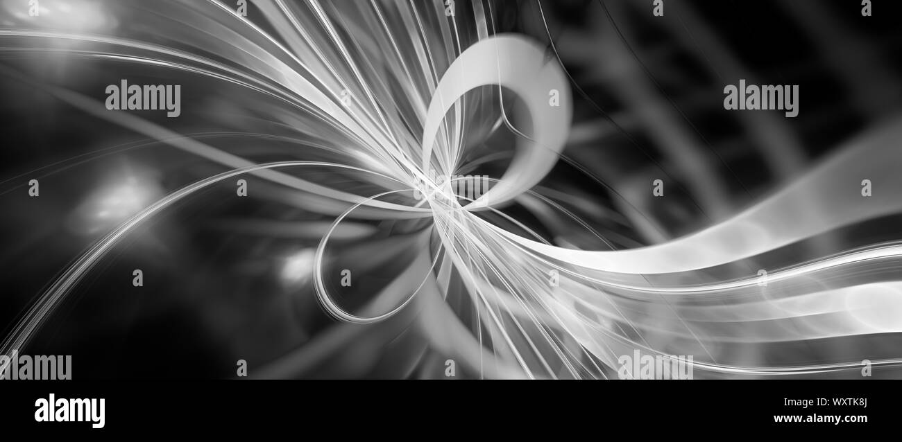 Shiny quantum mechanics widescreen effect black and white, computer ...