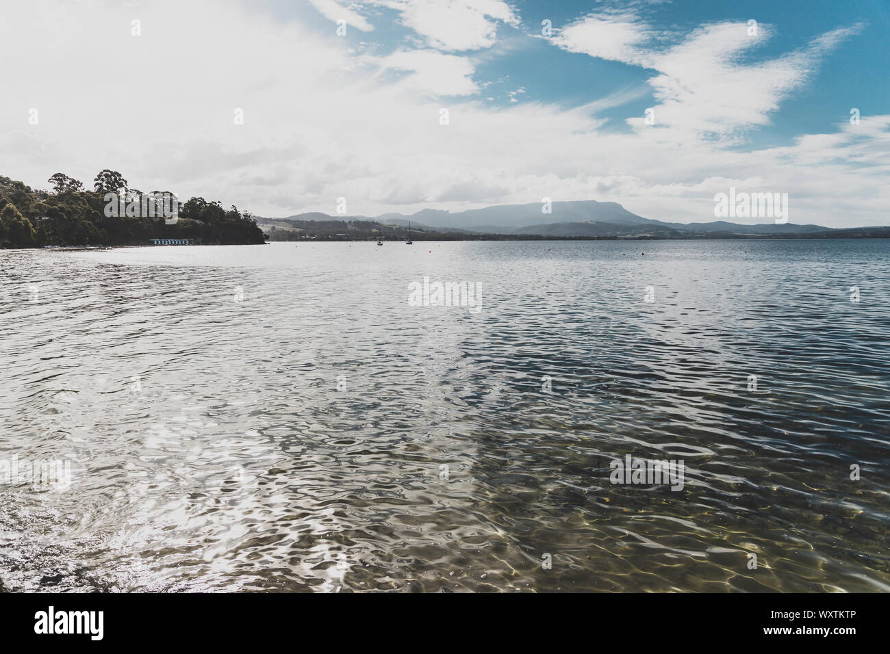 HOBART, AUSTRALIA - September 9th, 2019: view of Conningham Beach in ...