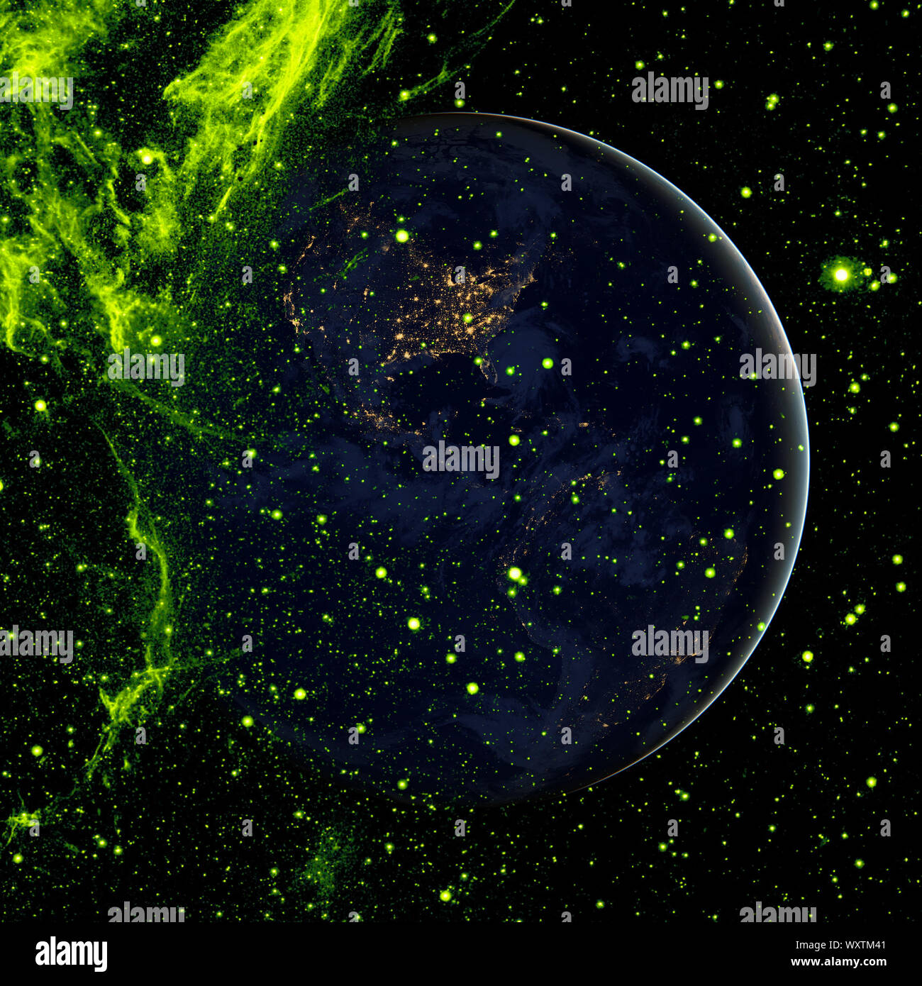Beautiful view of earth from space. Elements of this image furnished by ...