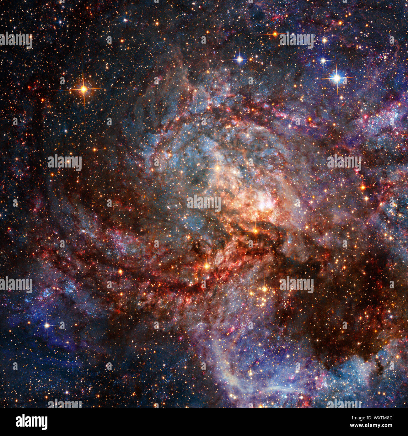 Universe filled with stars, nebula and galaxy. Elements of this image ...