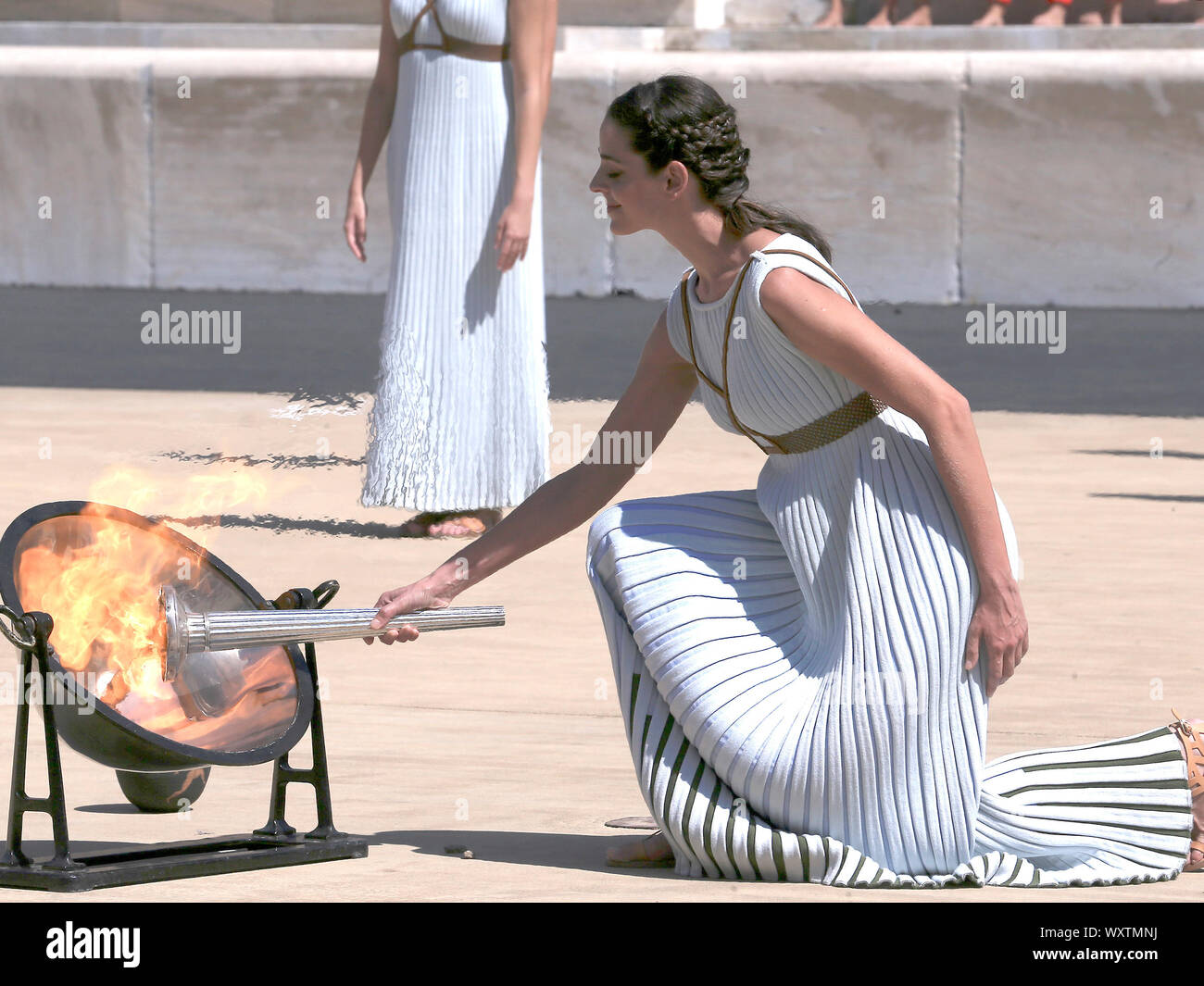 Athens, Greece. 17th Sep, 2019. Actress Xanthi Georgiou playing the ...