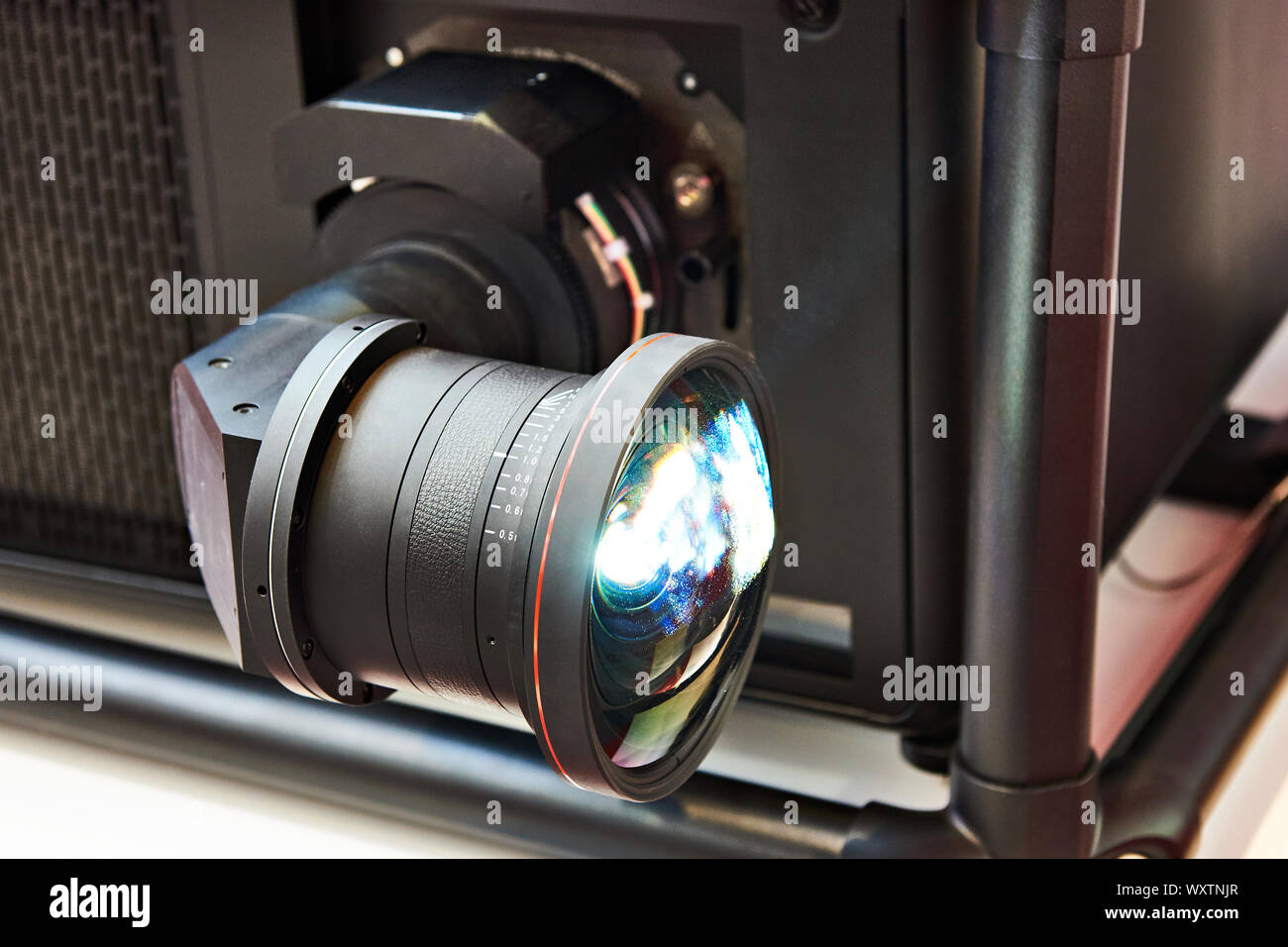 Professional projector lens switch on Stock Photo - Alamy