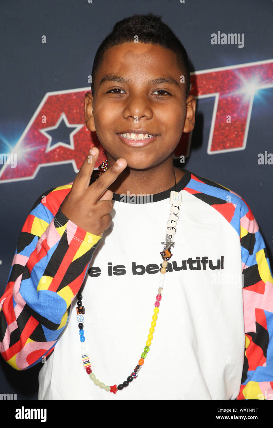Hollywood, Ca. 17th Sep, 2019. Tyler Butler-Figueroa, at "America's Got ...