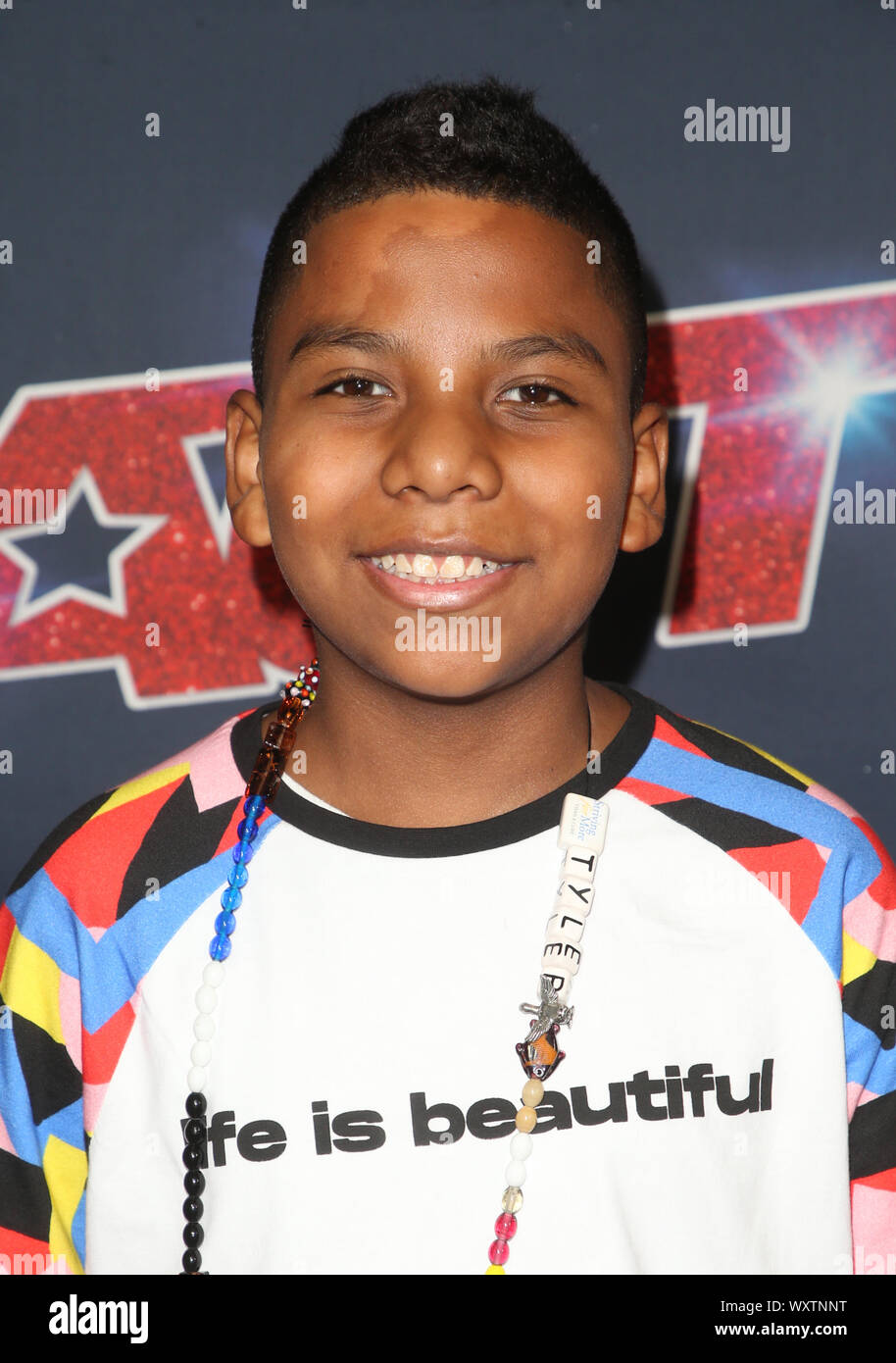 Hollywood, Ca. 17th Sep, 2019. Tyler Butler-Figueroa, at "America's Got ...