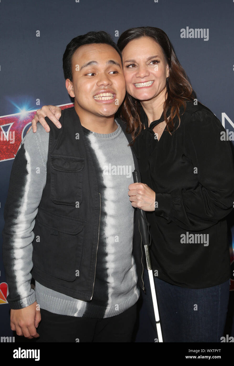 Hollywood, California, USA. 17th Sep, 2019. Kodi Lee, Tina Lee ...