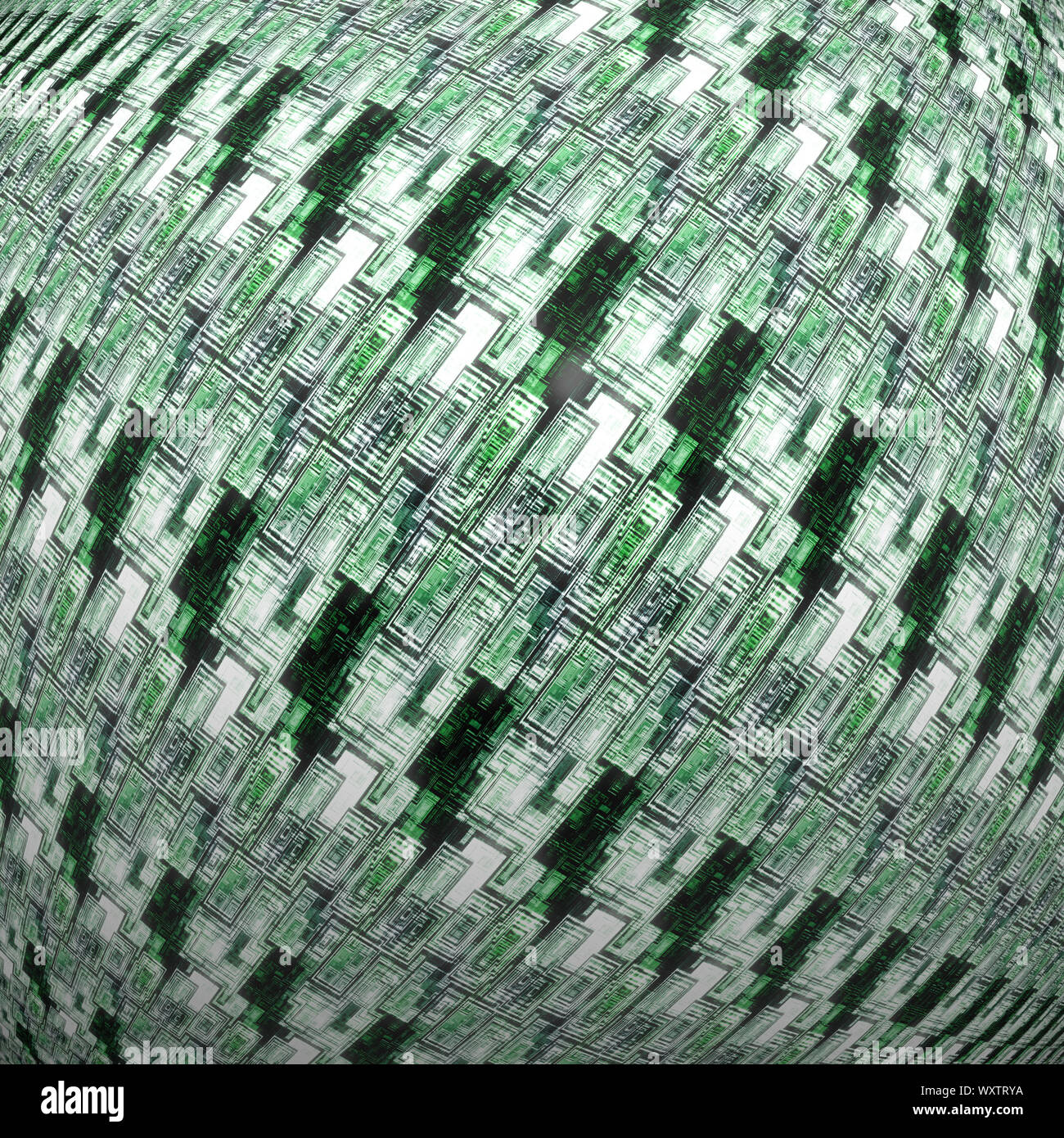 Techno background of green color with perspective effect Stock Photo ...