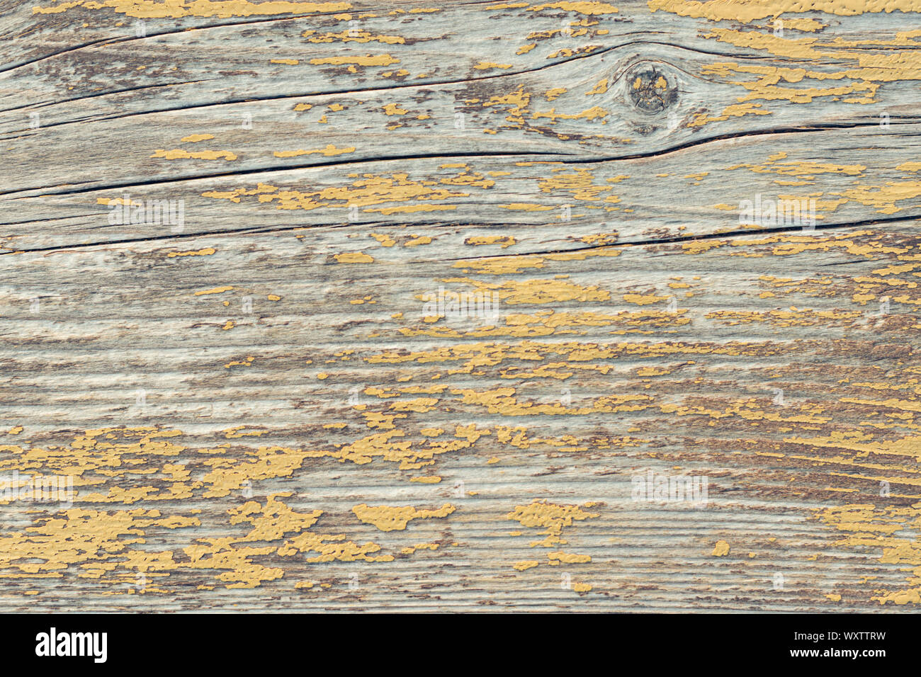 Rustic wood texture or background with yellow paint. Close up Stock ...