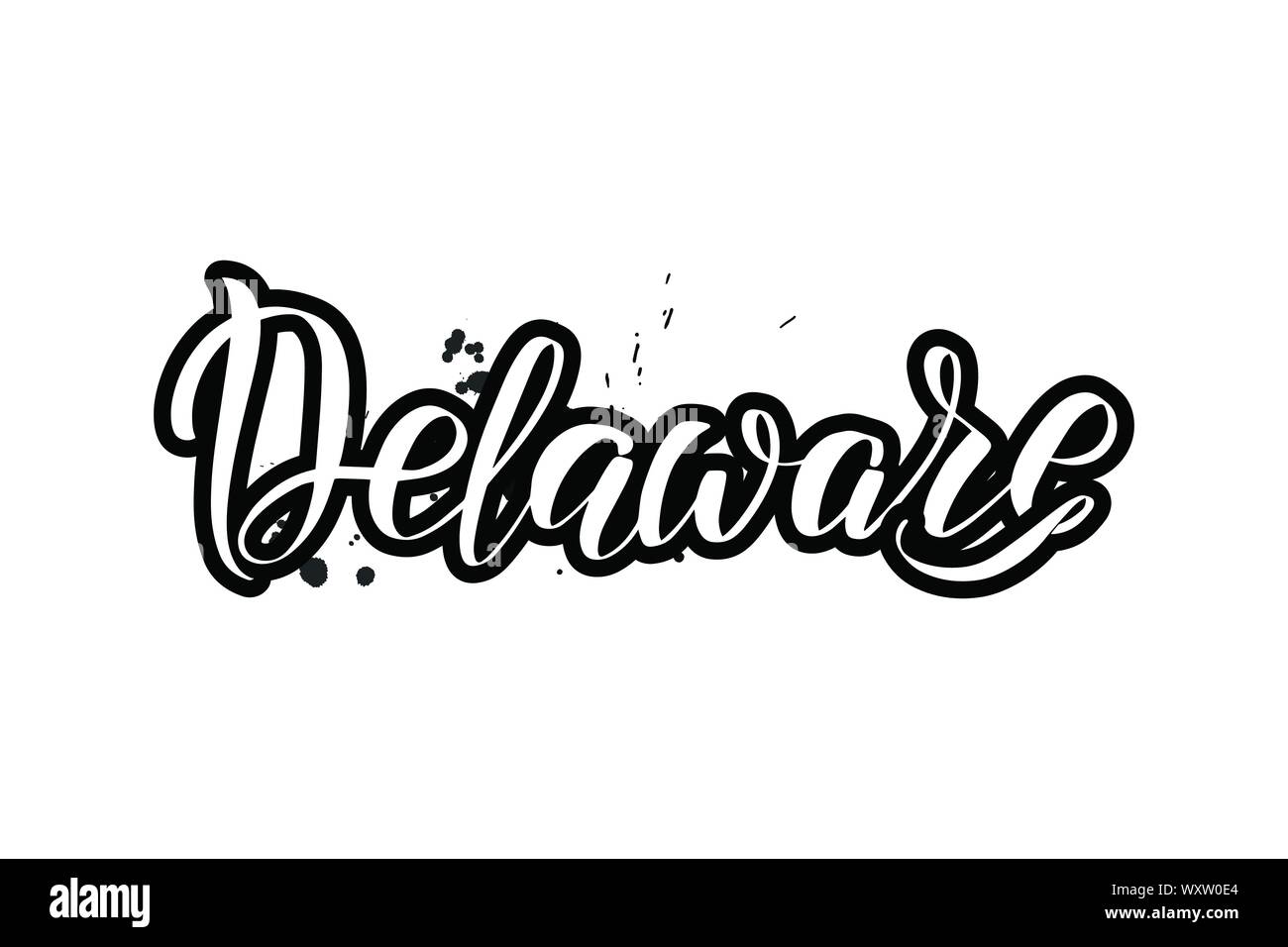 Vector calligraphy illustration isolated on white background Stock ...