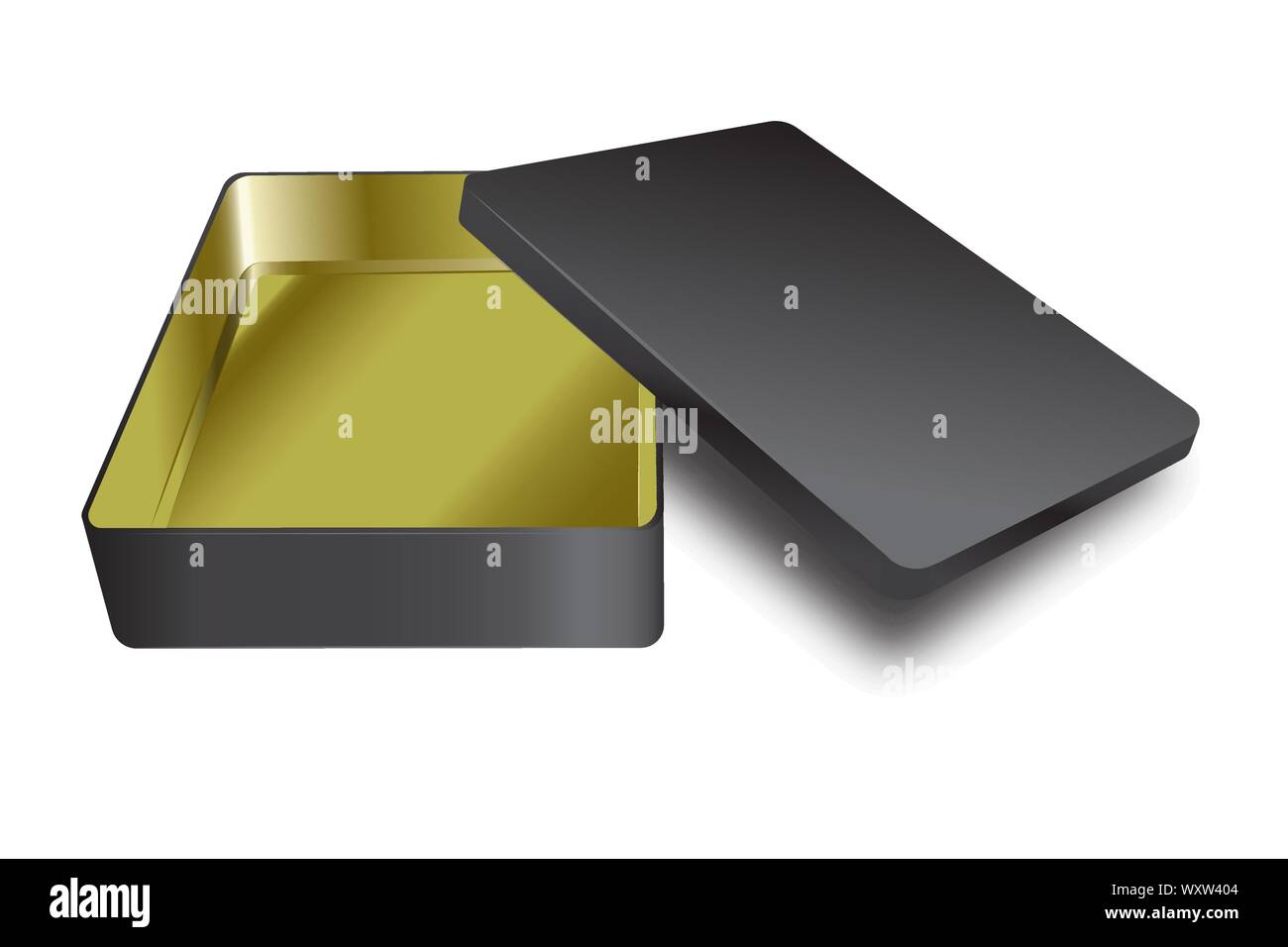 3d blank metal box Stock Vector Images - Alamy