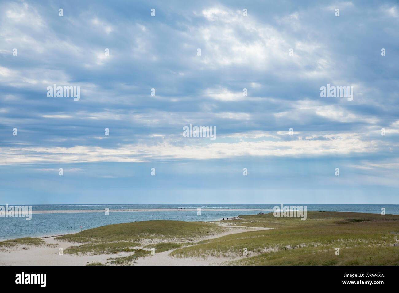 Chatham beach and the Atlantic Ocean, Cape Cod New England, USA Stock ...