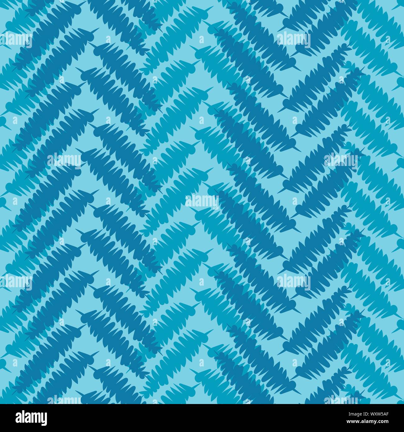 seamless vector herringbone pattern with blue leaves Stock Vector Image ...