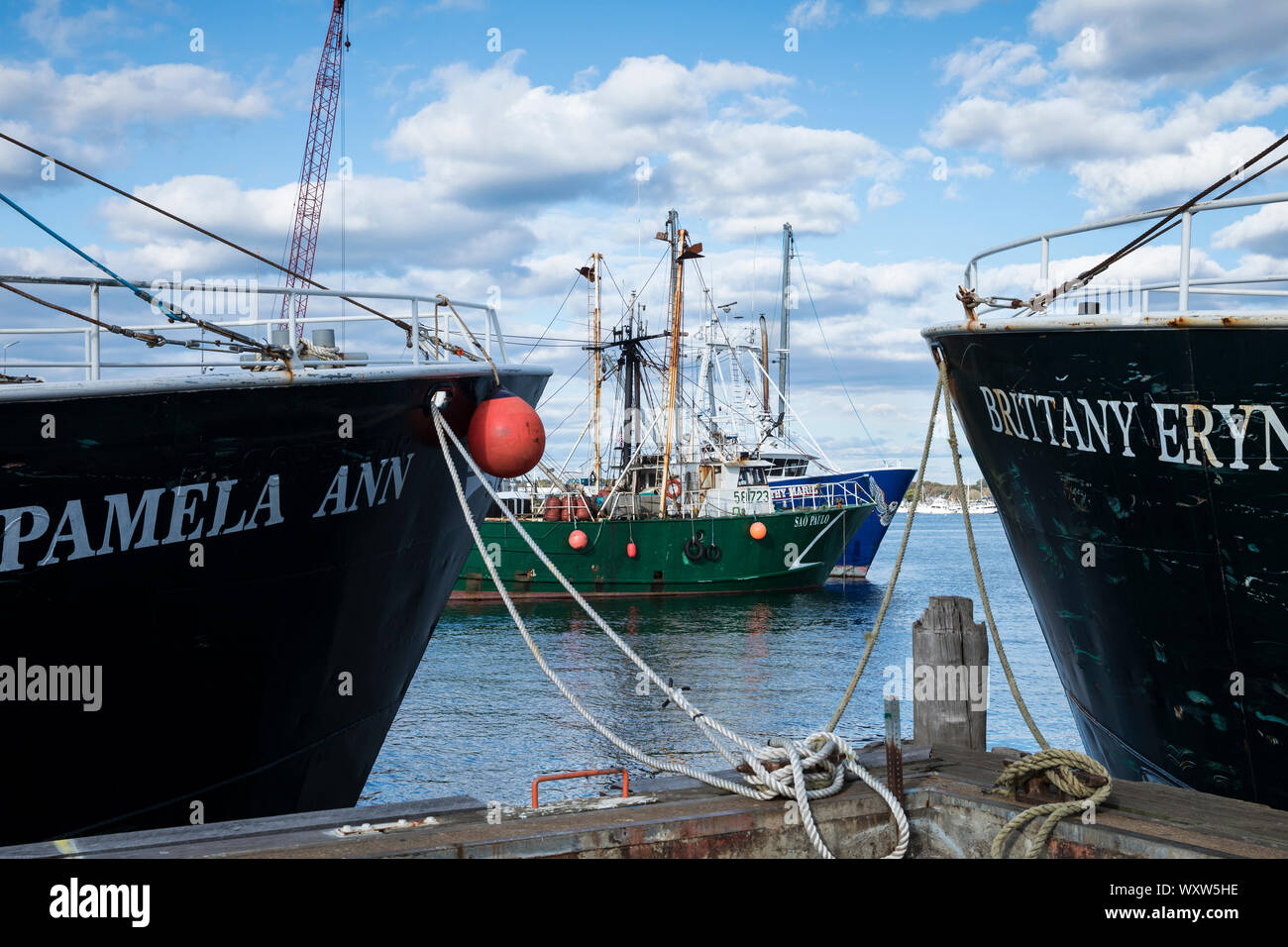 Fishing boats fleet in Massachusetts, USA Stock Photo - Alamy