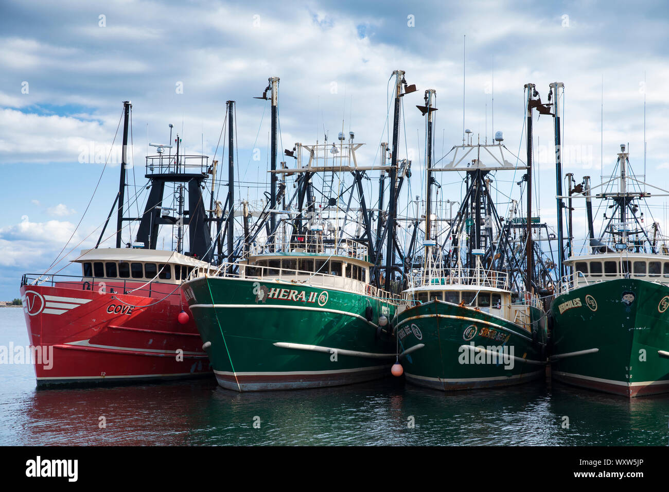 Fishing boats fleet in Massachusetts, USA Stock Photo - Alamy