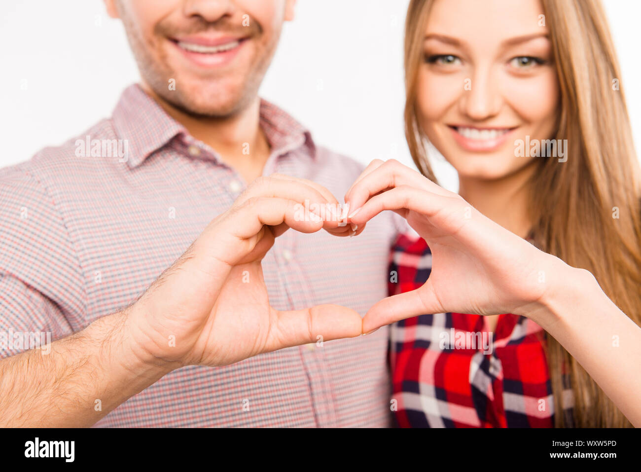 Happy boy making heart hi-res stock photography and images - Alamy