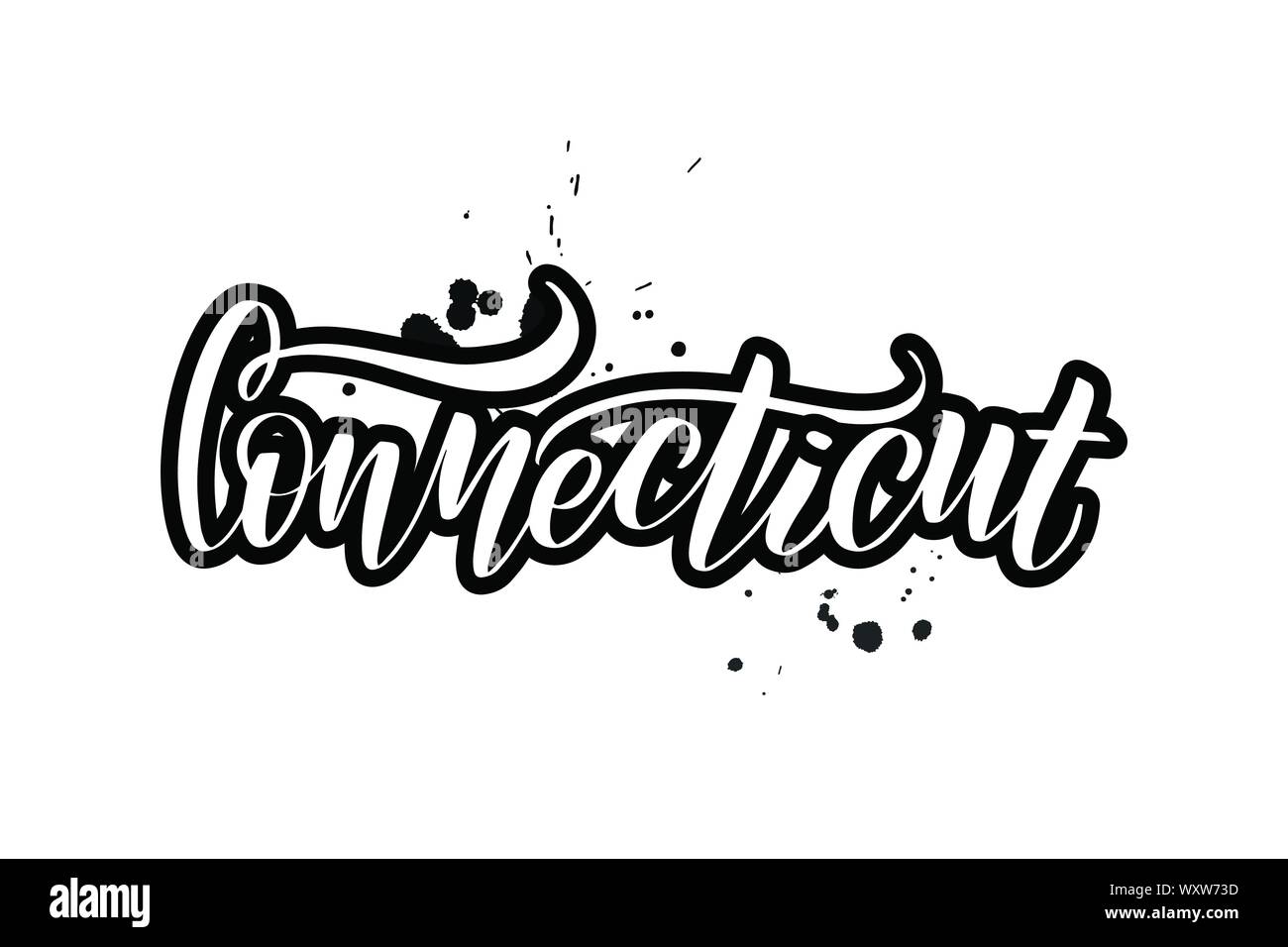 Vector calligraphy illustration isolated on white background Stock ...