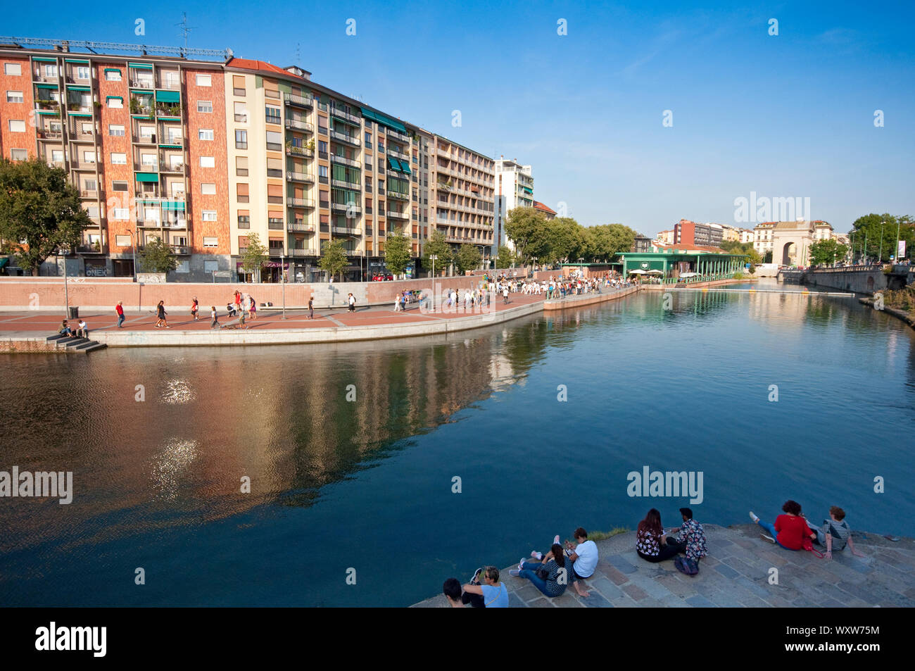 Darsena milan sitting hi-res stock photography and images - Alamy