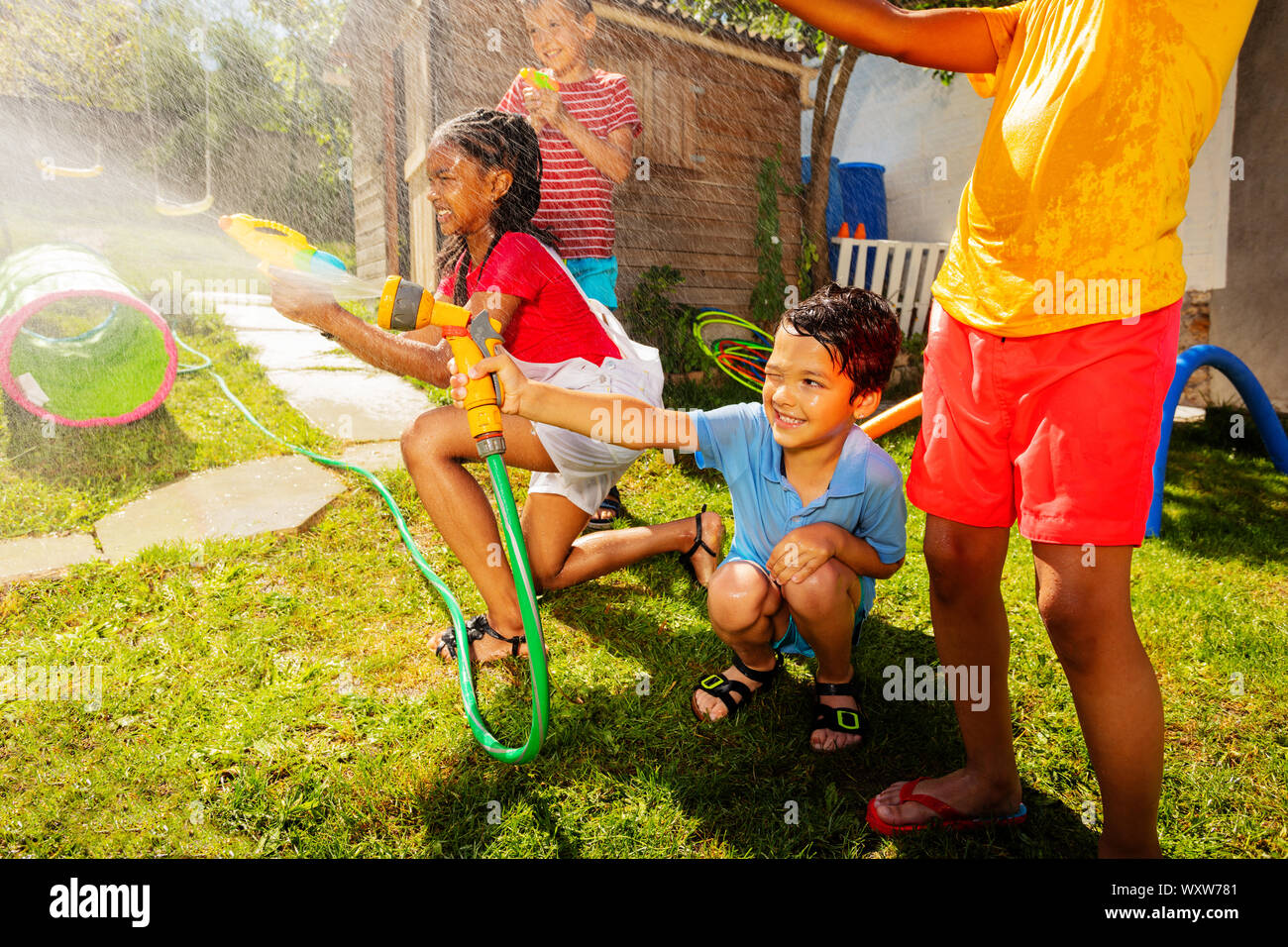 Watergun Fight High Resolution Stock Photography and Images - Alamy