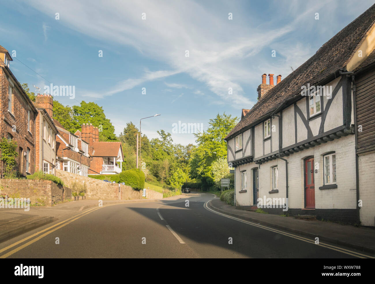 Street view of the ancient village of Seal, Kent, UK Stock Photo - Alamy