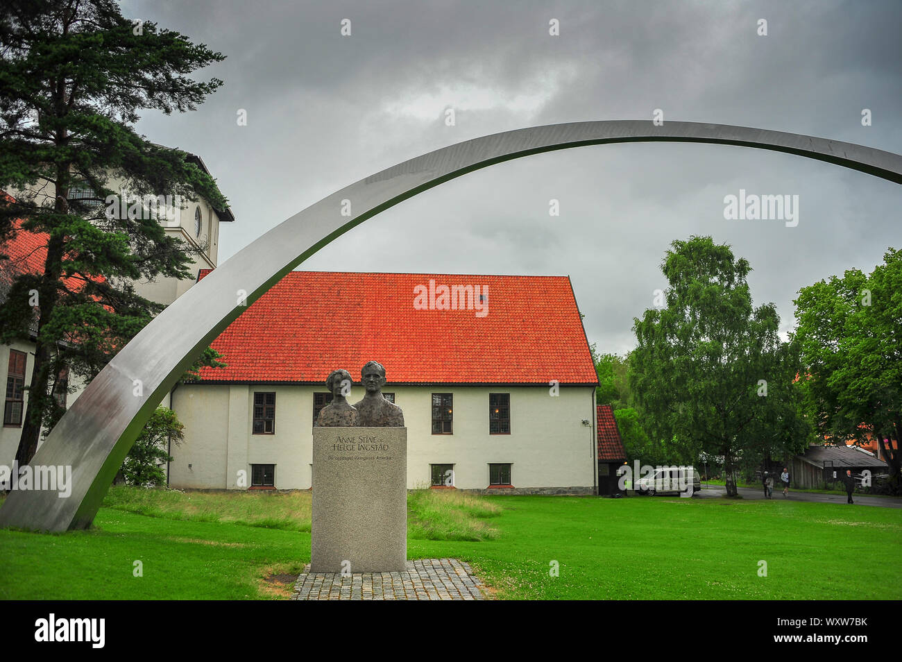 Oslo, Norway - July 2015: Monument to famous Norwegian explorer team ...
