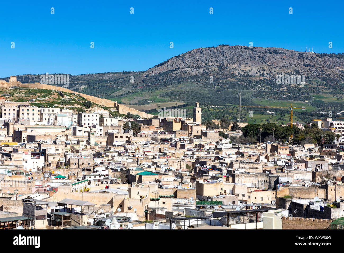 Morocco fez town overview hi-res stock photography and images - Alamy