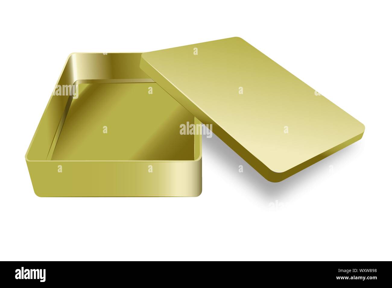 3d blank metal box Stock Vector Images - Alamy