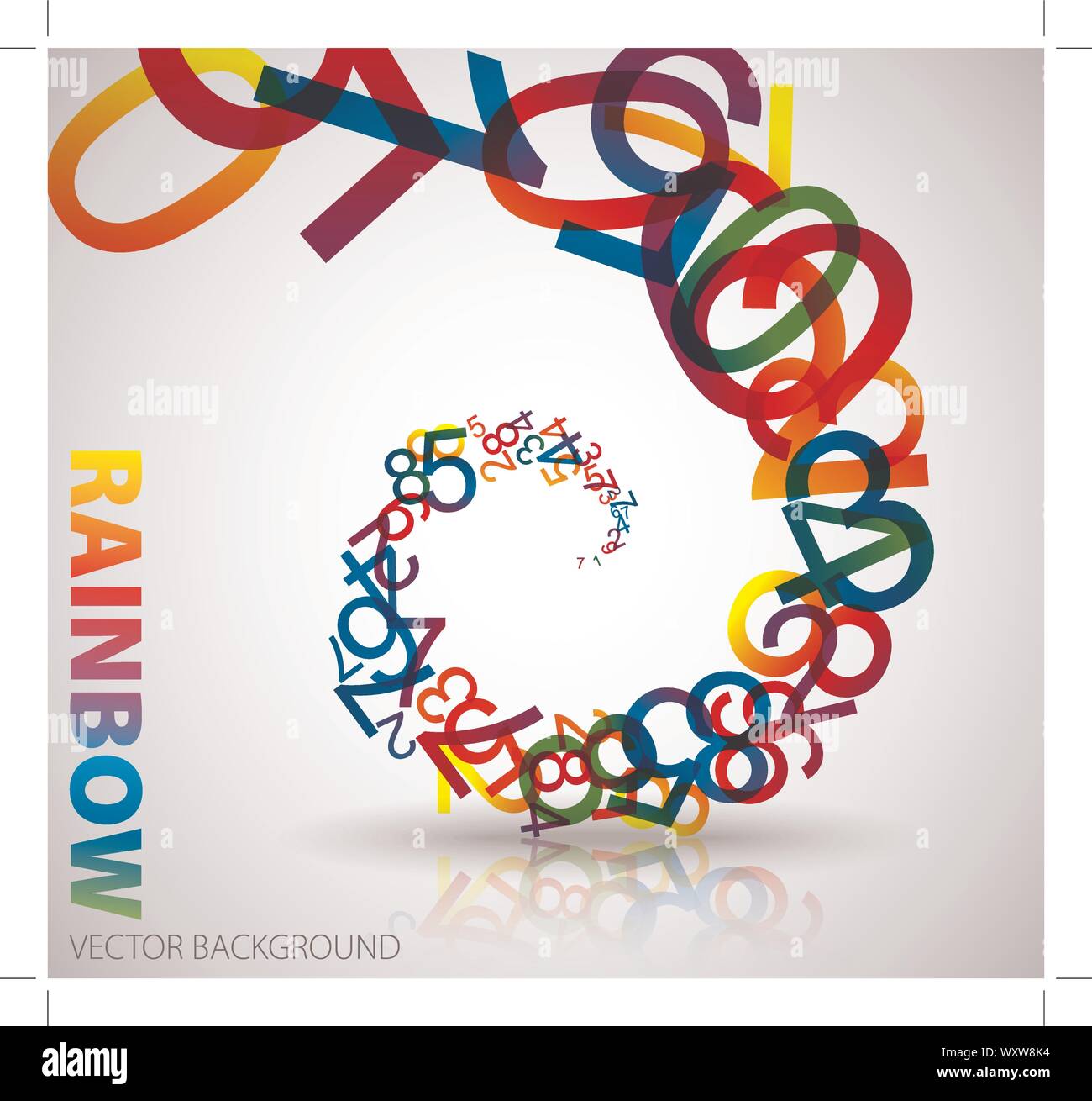 Abstract background with colorful rainbow numbers Stock Vector Image ...