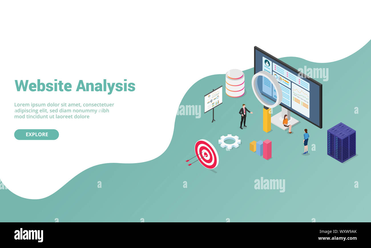 website analysis data with graph and chart for website template or ...
