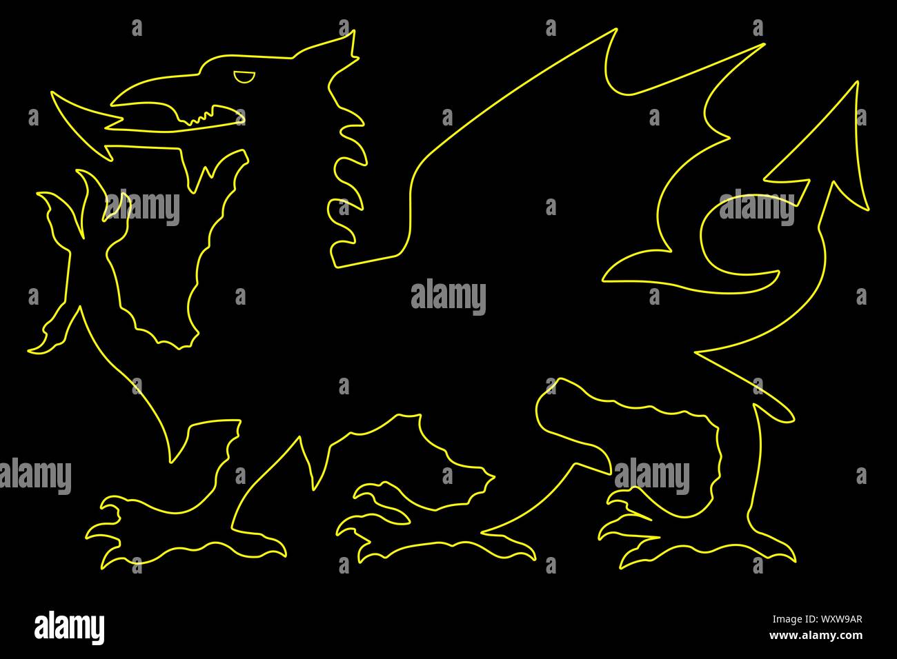 Welsh dragon cartoon hi-res stock photography and images - Alamy