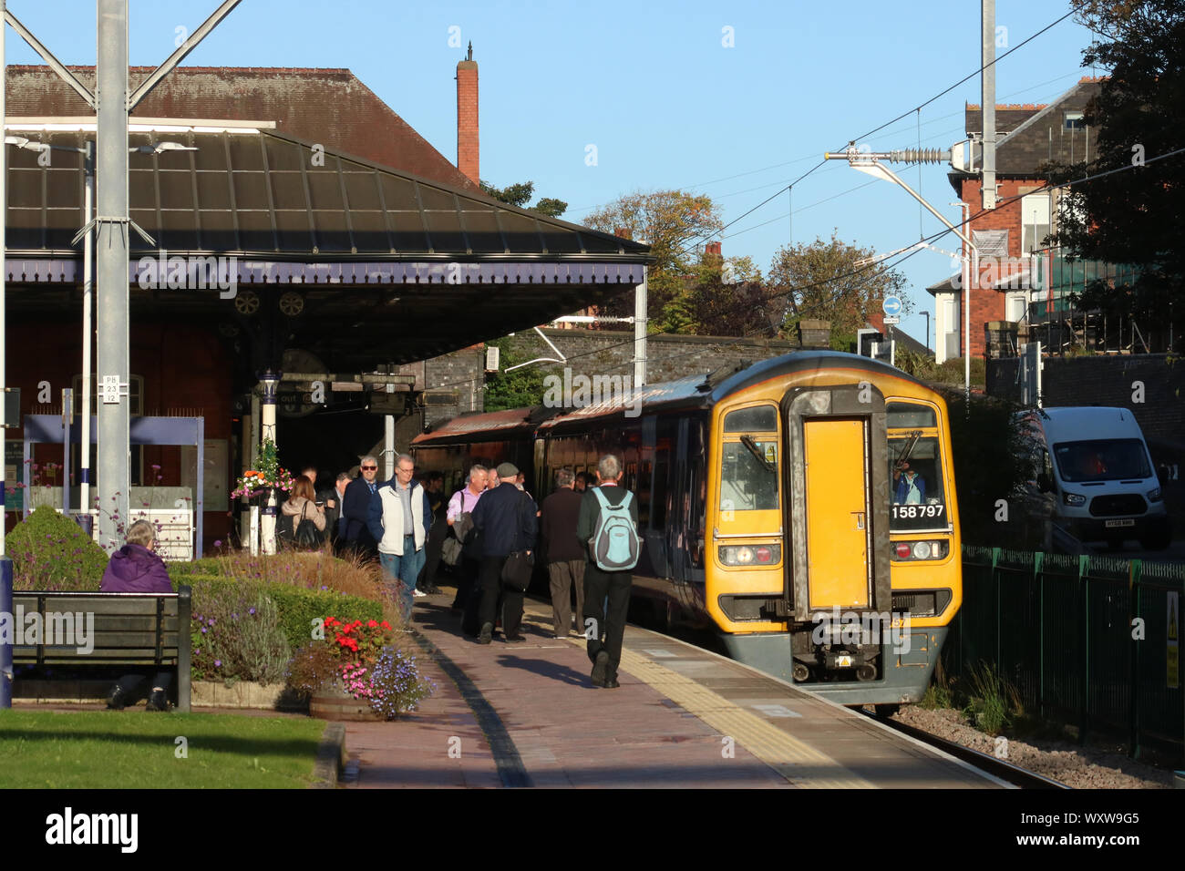 Class 158 Northern liveried express sprinter diesel multiple unit train ...