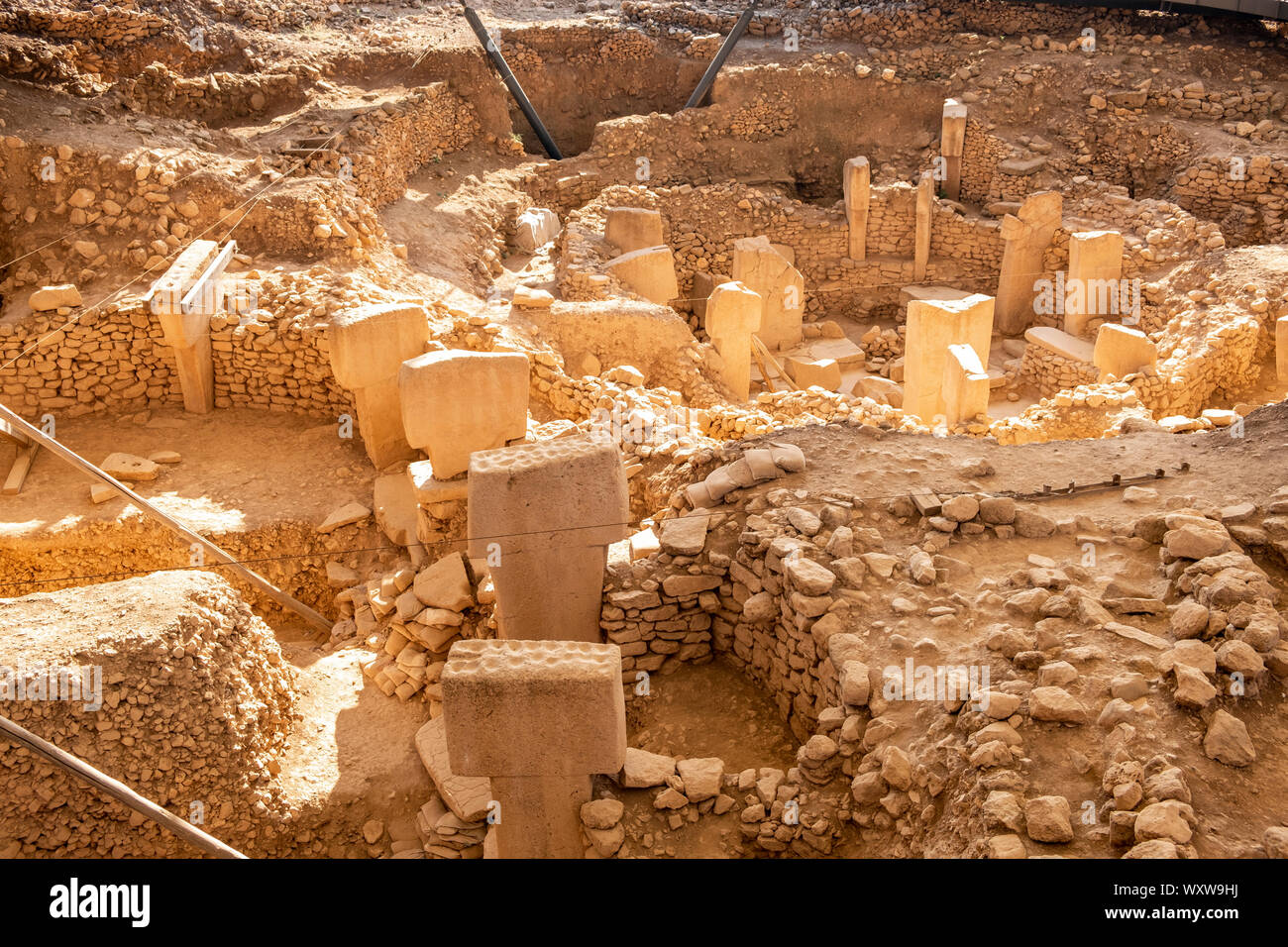 The beginning of time. Ancient site of Gobekli Tepe in Turkey. Gobekli ...