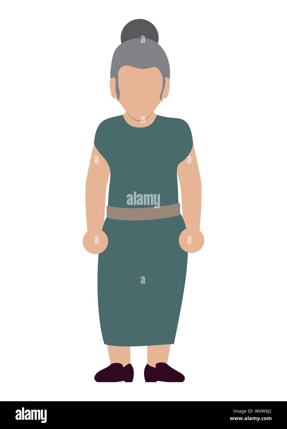 old woman avatar character vector illustration design Stock Vector ...