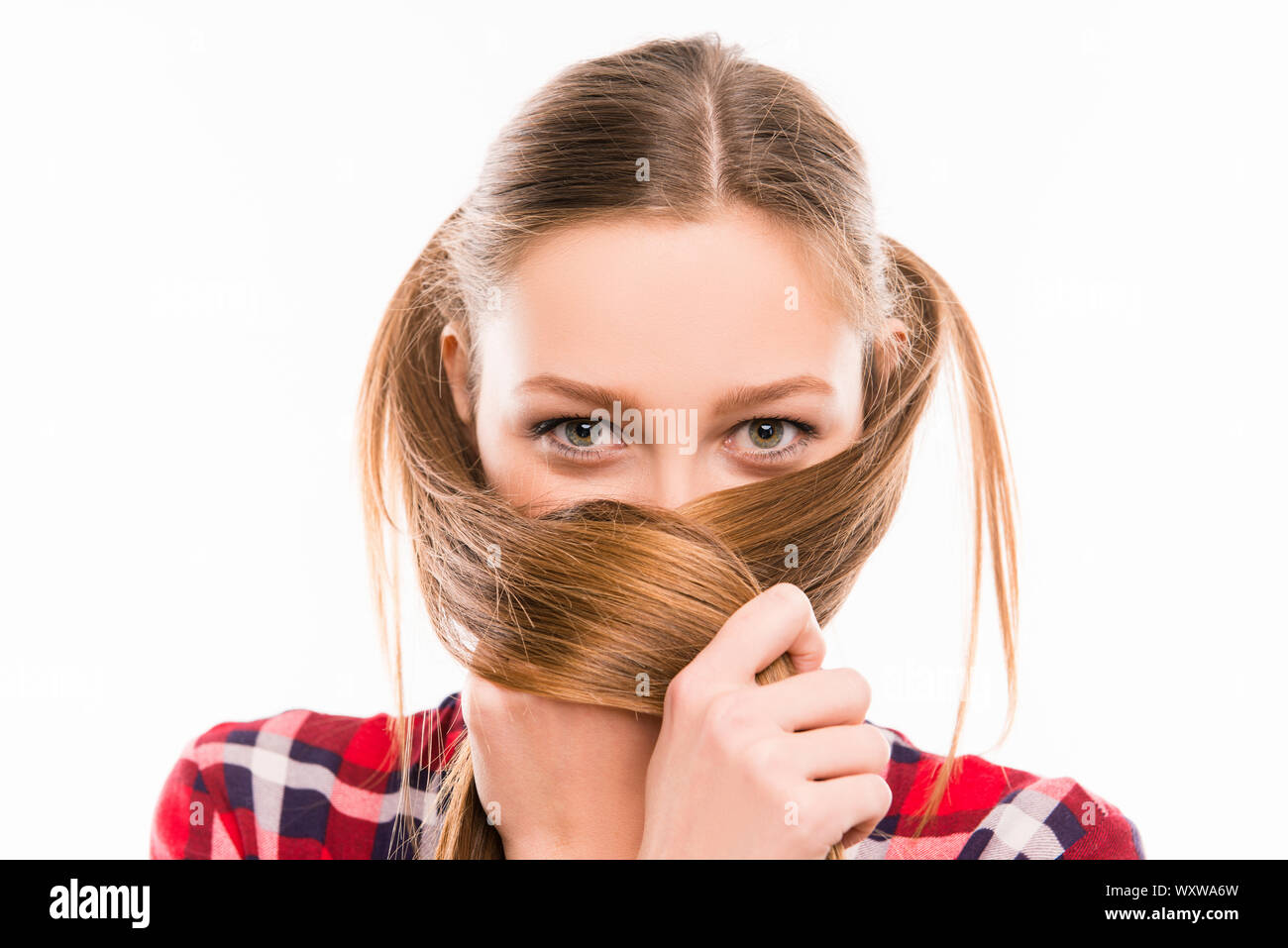Bunches hair style hi-res stock photography and images - Alamy
