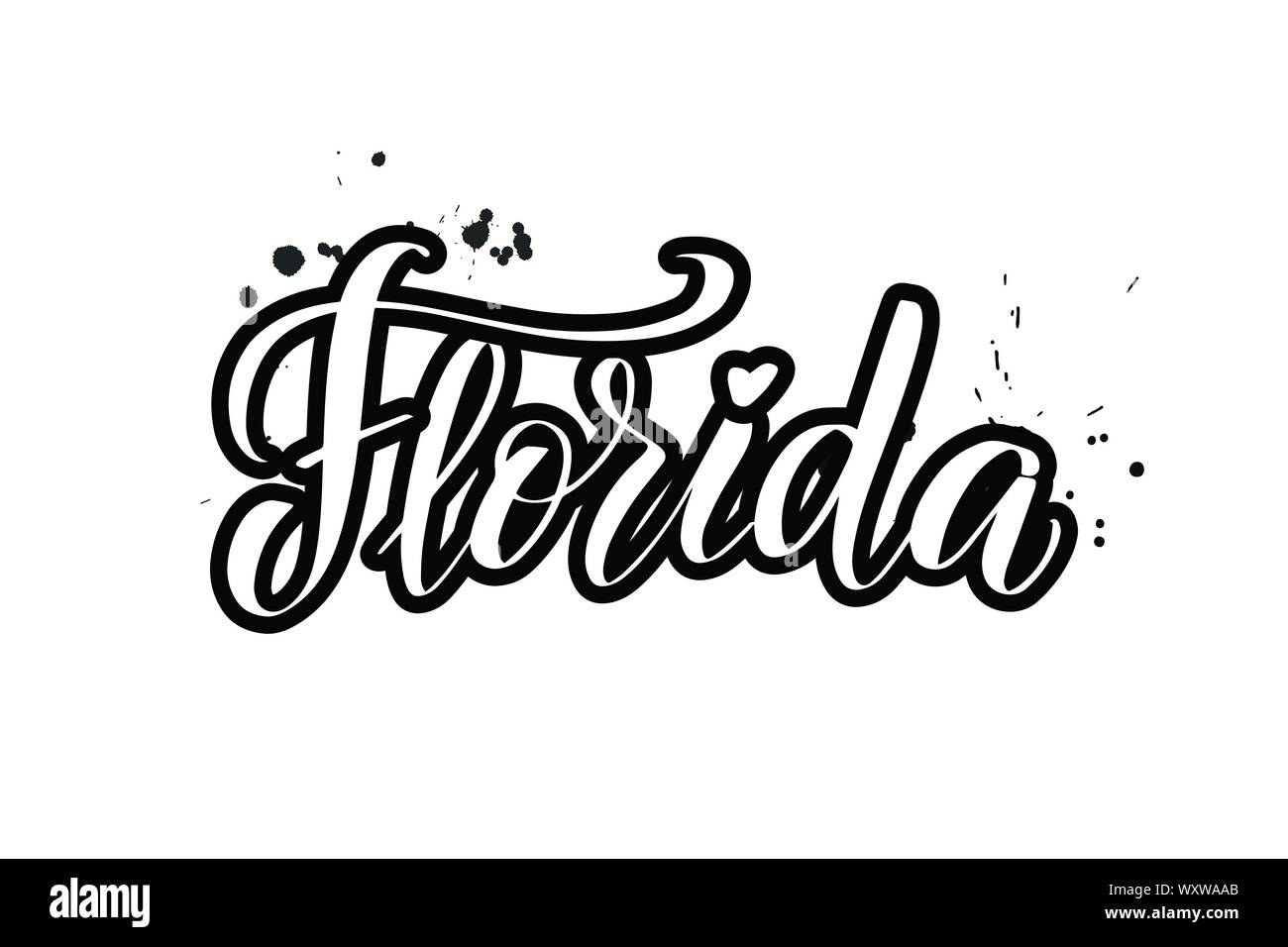 Vector calligraphy illustration isolated on white background Stock ...