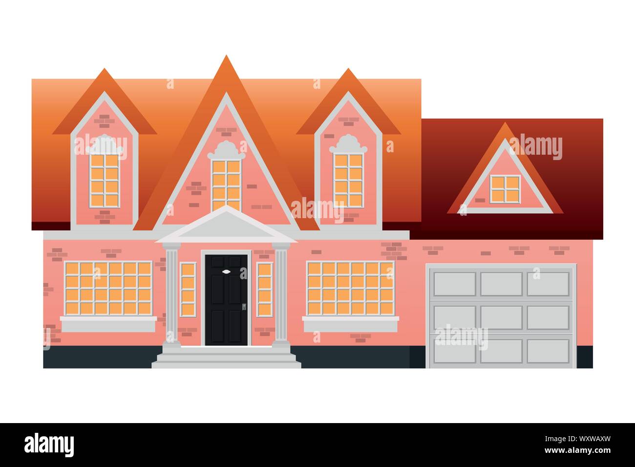 house front facade scene icon Stock Vector Image & Art - Alamy