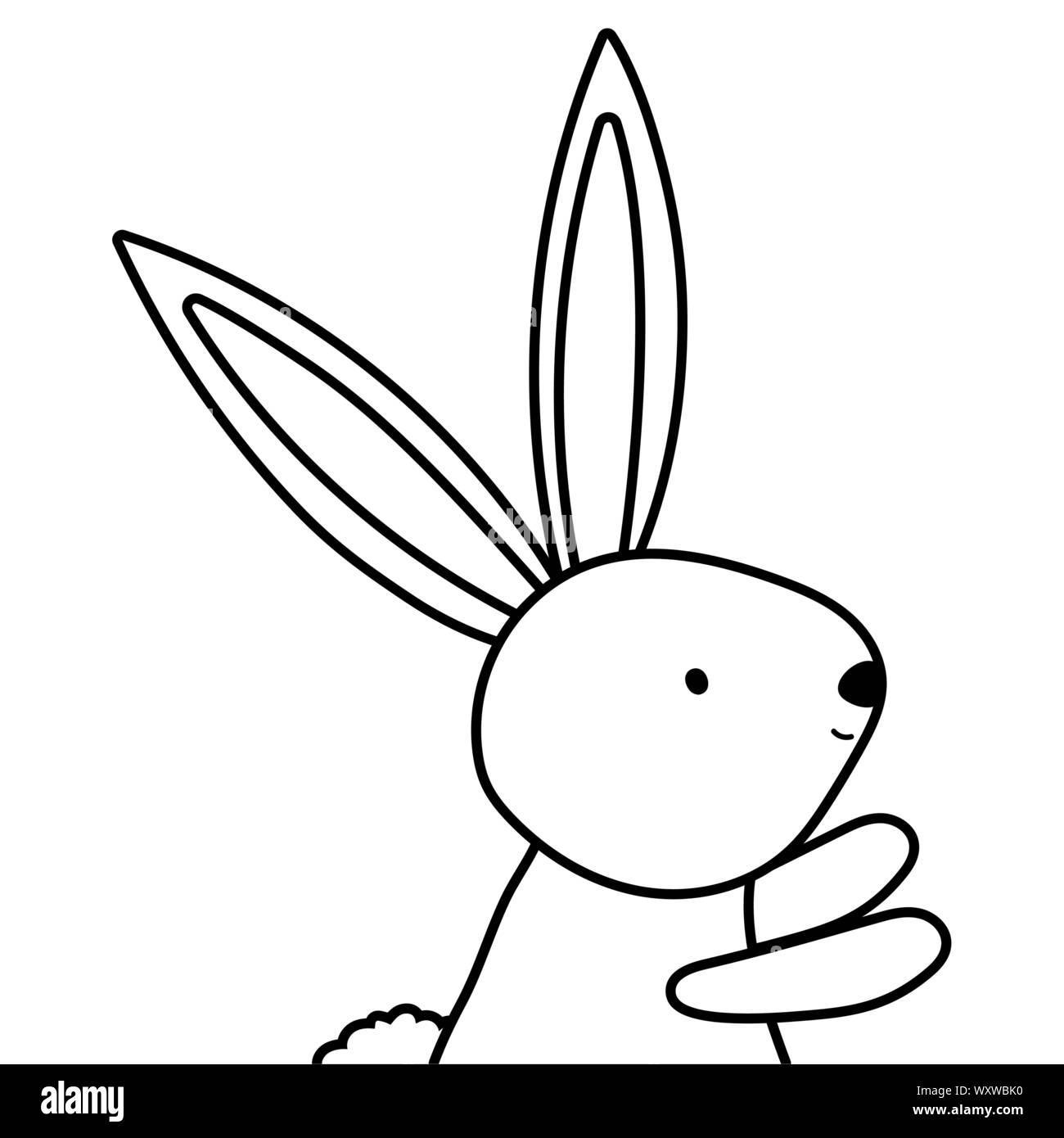 Rabbit cartoon design, Animal cute zoo life nature and fauna theme ...