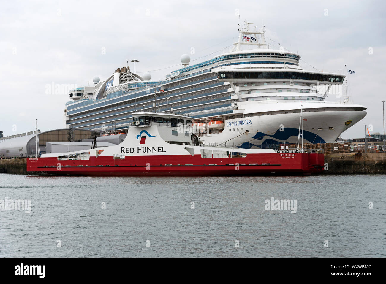 MV Red Kestral freight ferry of the Red Funnel fleet of ferries ...